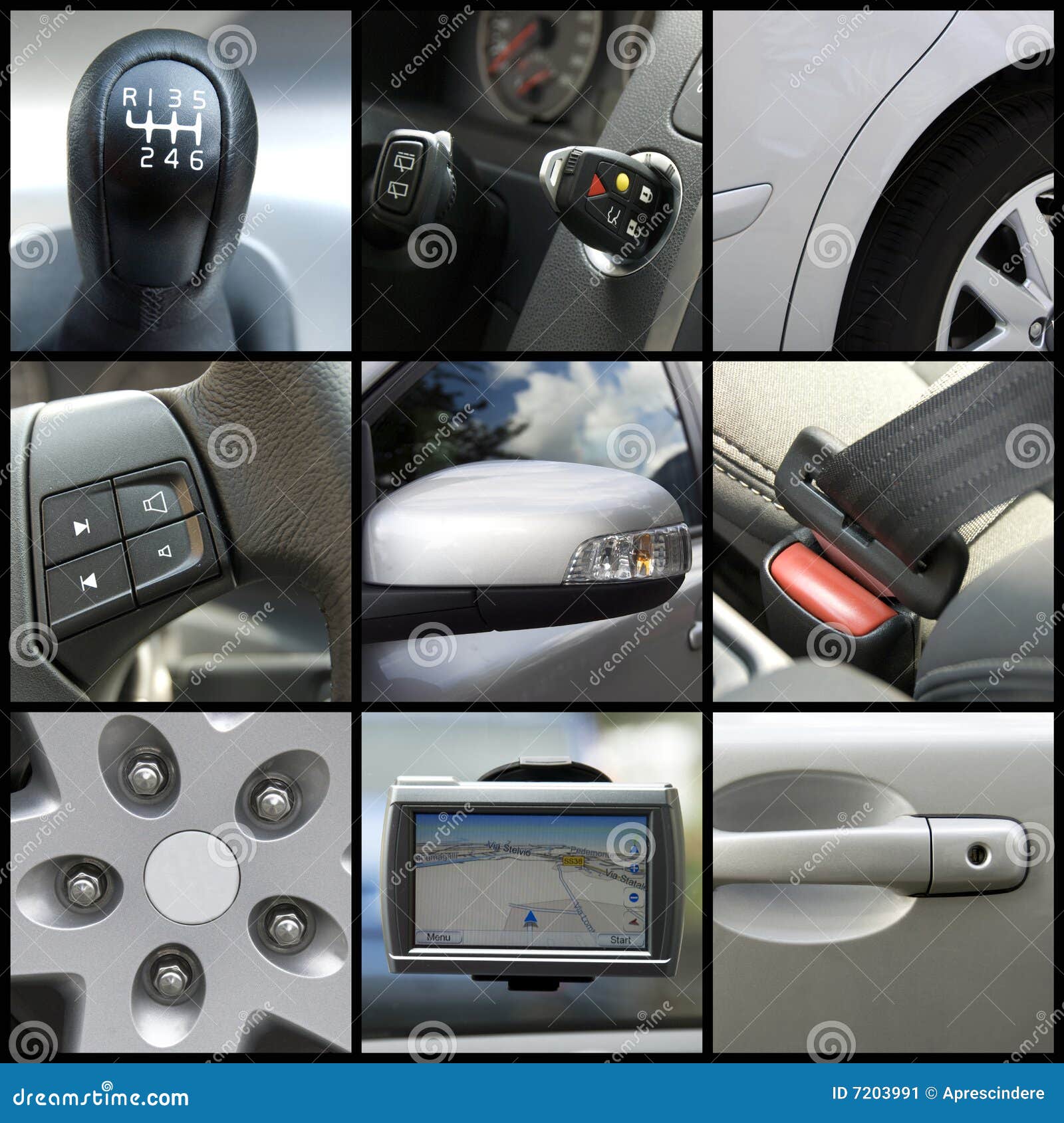Autocollage stockbild. Bild von scheinwerfer, benz, gefahr - 7203991