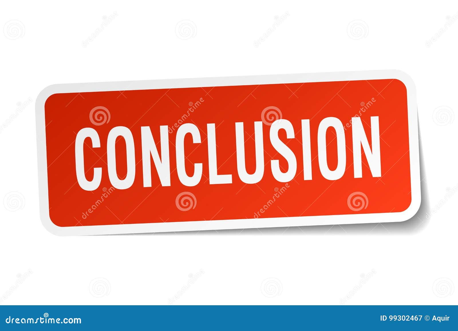 Autocollant de conclusion illustration de vecteur. Illustration du ...