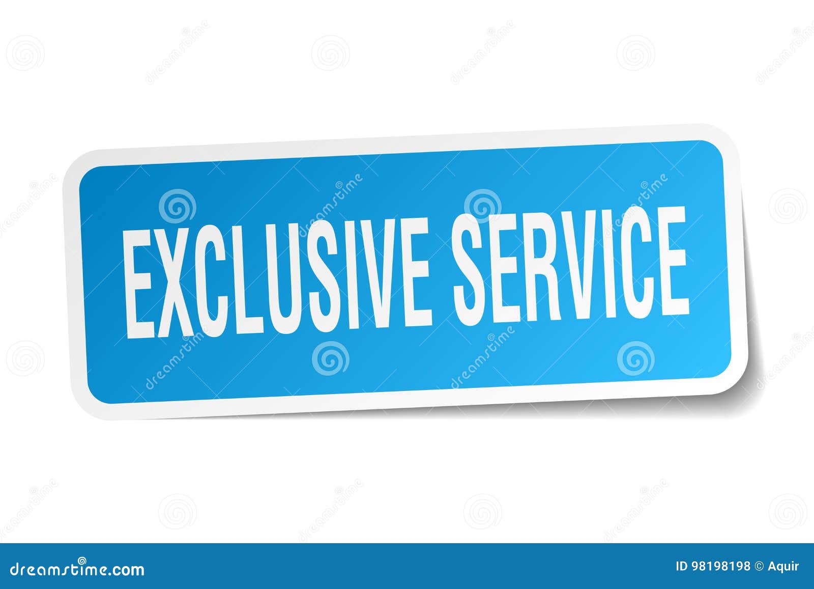 Autocollant Exclusif De Service Illustration de Vecteur - Illustration ...
