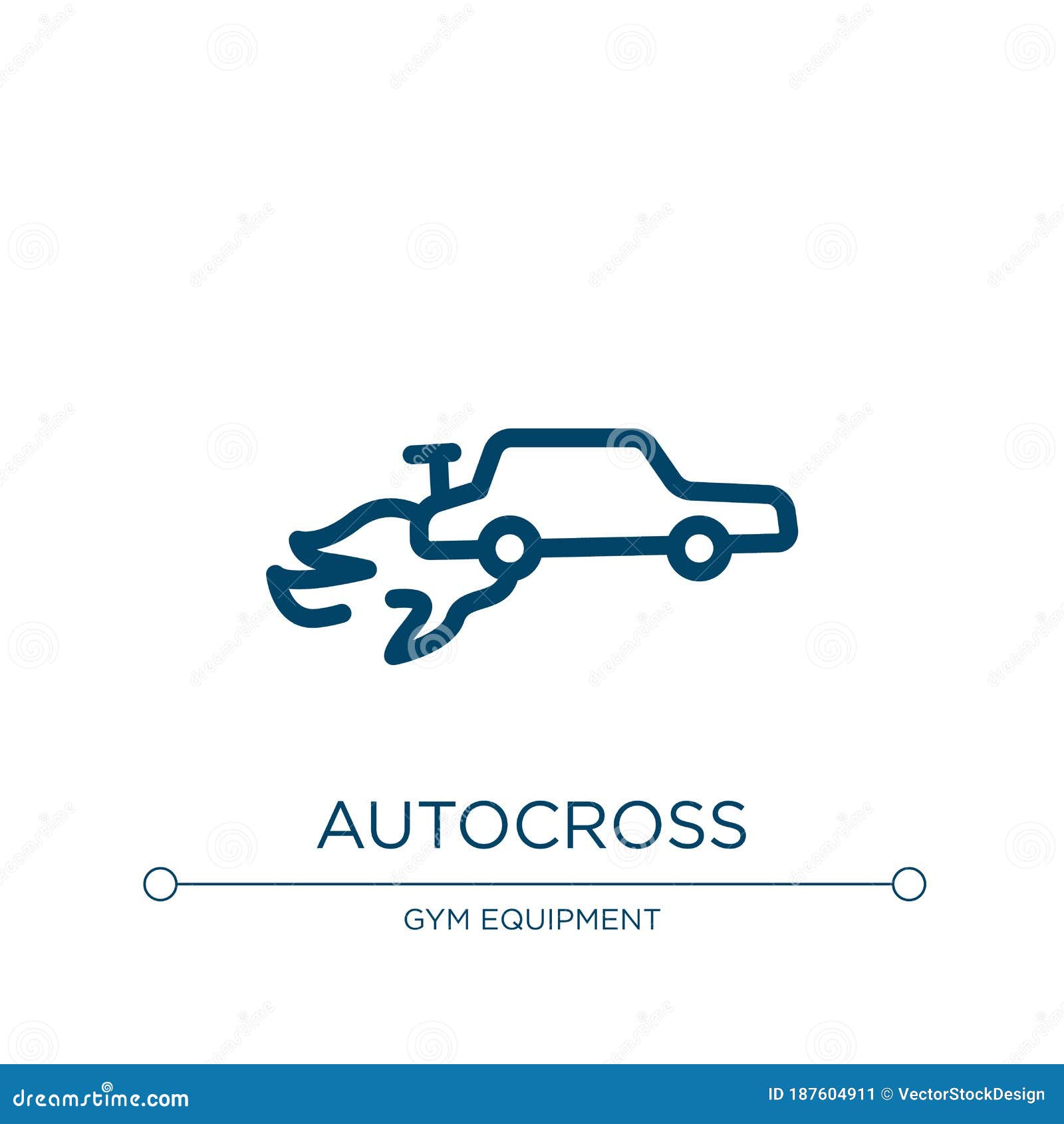 Autocross Icon. Linear Vector Illustration from Racing Collection ...