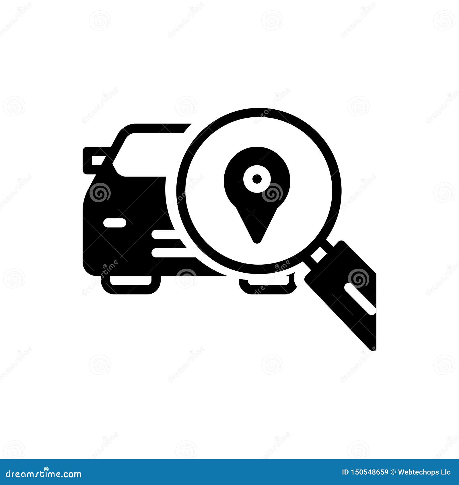 Black Solid Icon for Autodetect, Search and Gps Stock Vector ...