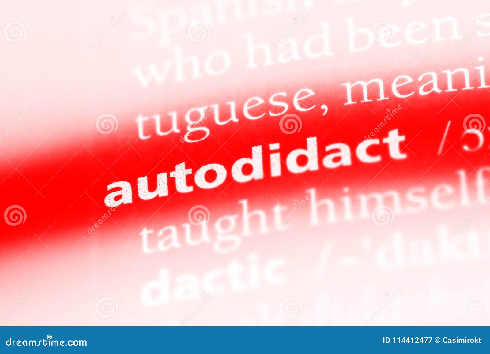 Autodidact stock image. Image of dictionary, english - 114412477