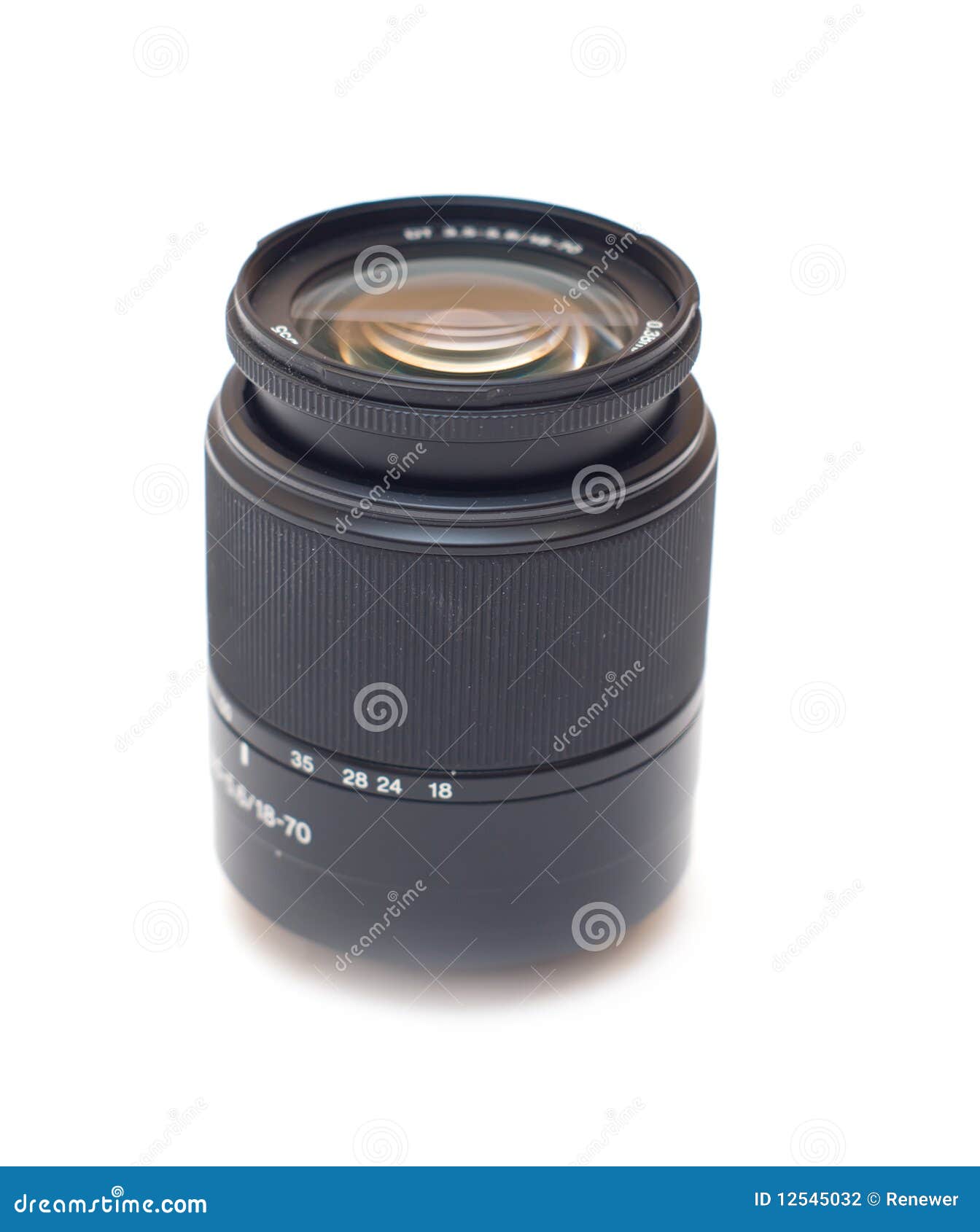 Autofocus lens isolated stock photo. Image of aperture - 12545032