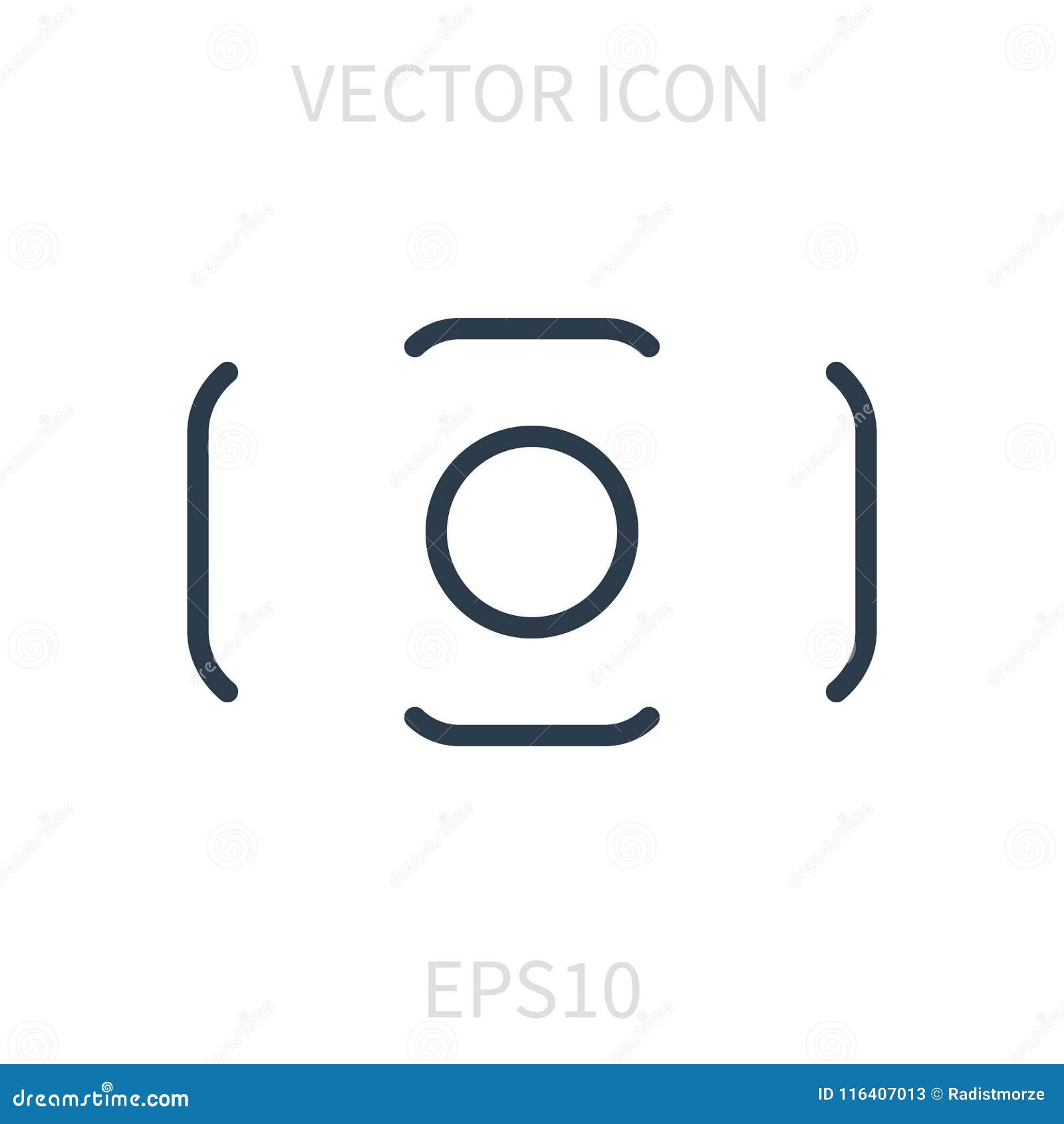Autofocus Linear Vector Icon. Stock Illustration - Illustration of ...