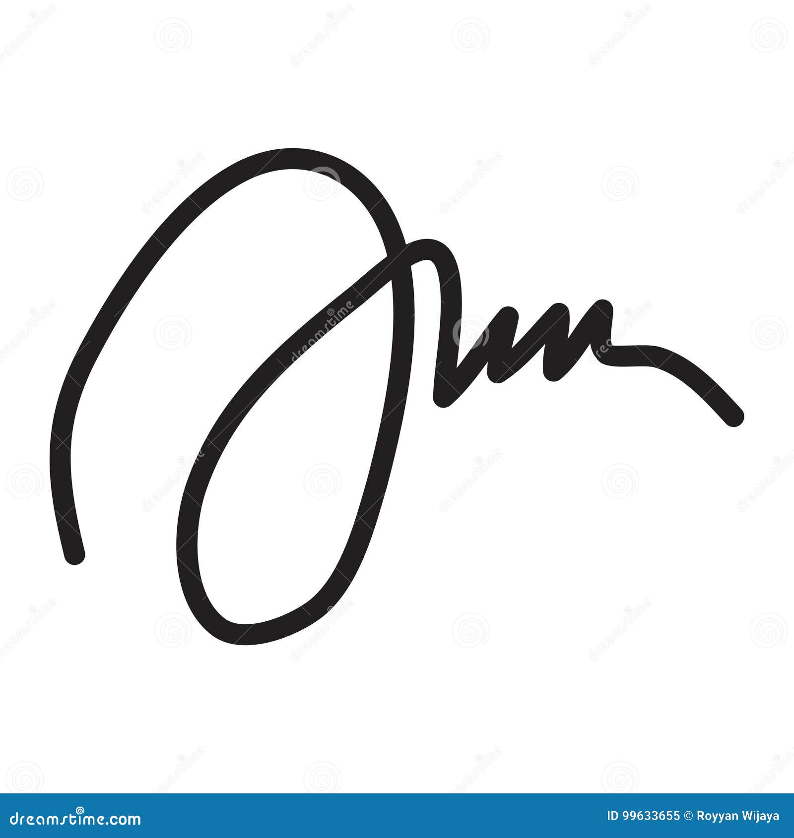 Autograph stock vector. Illustration of identity, design - 99633655