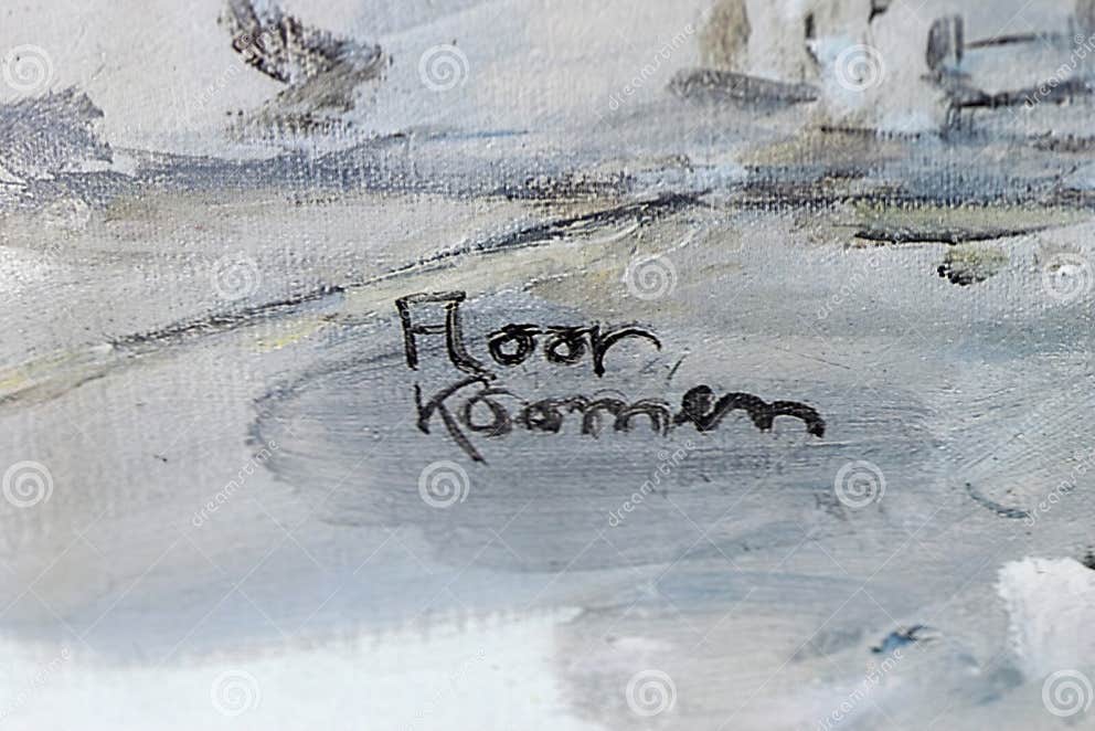 Autograph from the Painter Floor Koomen at Amsterdam the Netherlands 8 ...