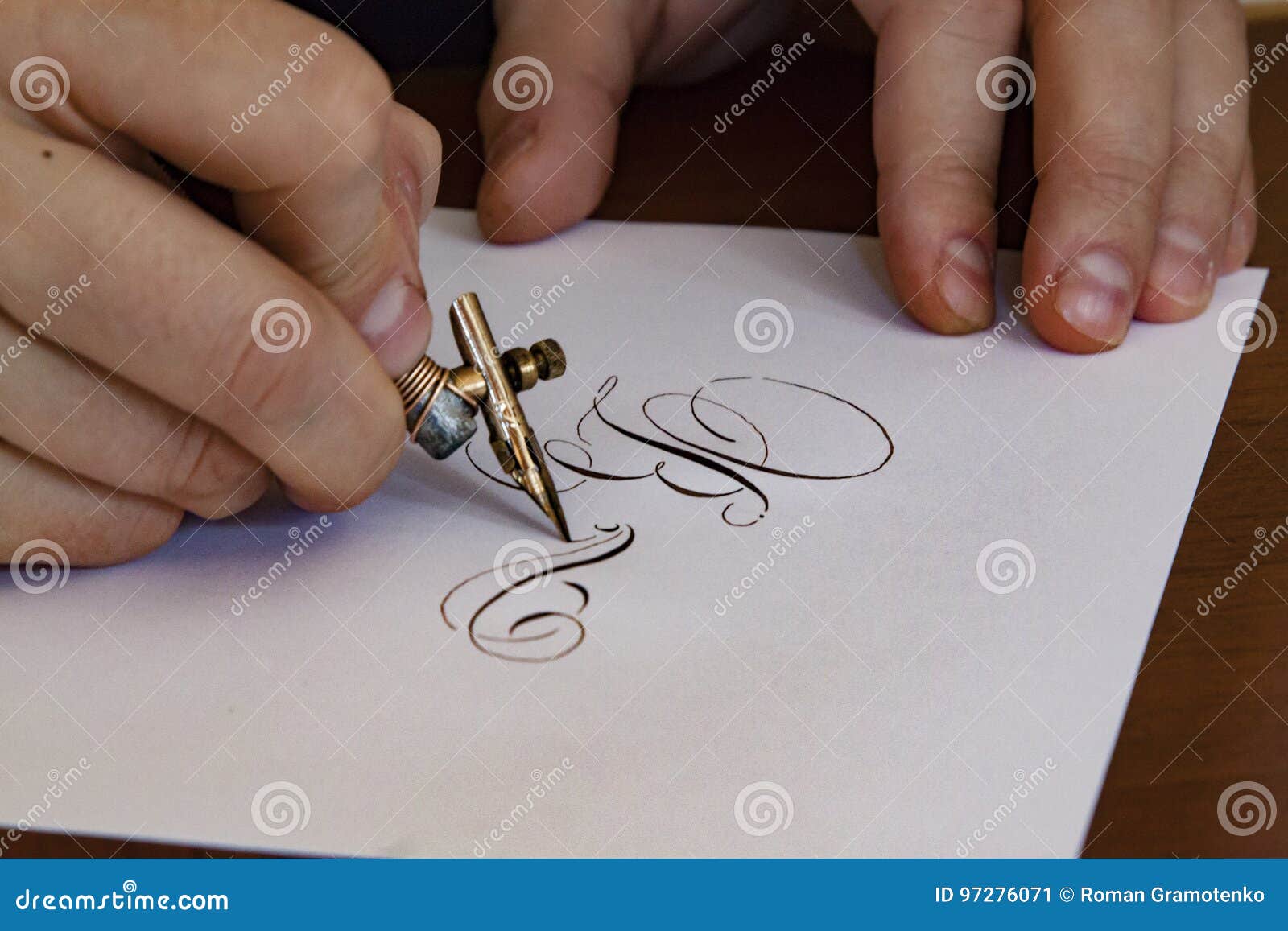 Autographe de calligraphe illustration stock. Illustration du ...