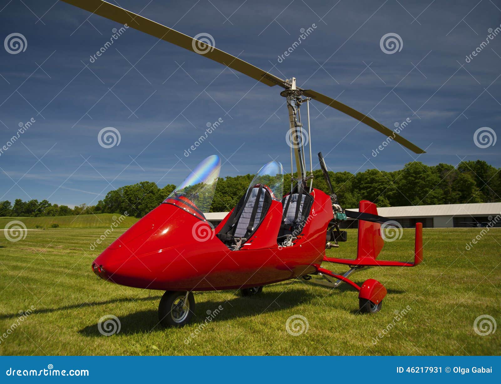 Autogyre Rouge D'ouvert-habitacle Image stock - Image du lames ...