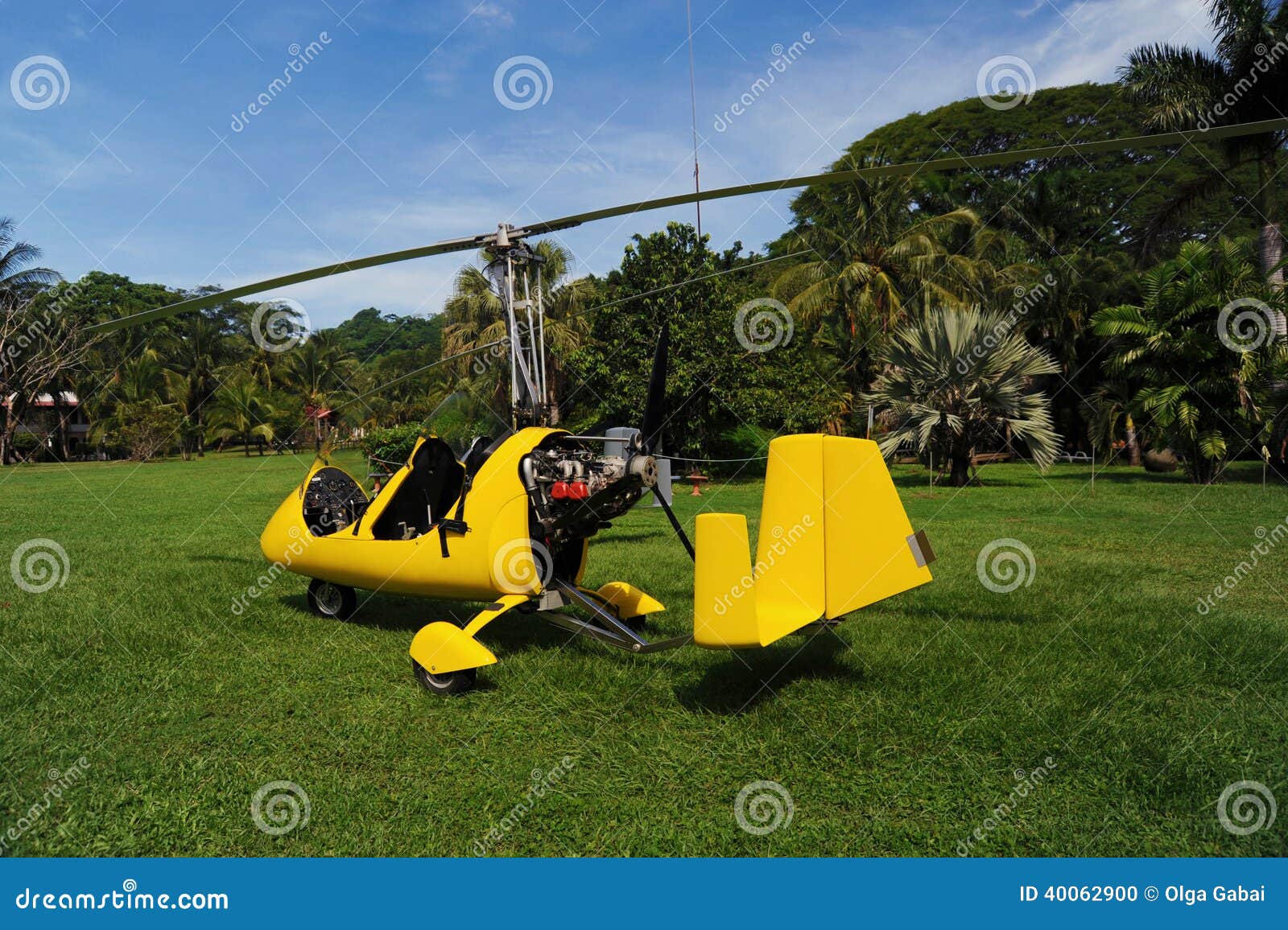 Autogyro Parked on the Private Airfield Stock Photo - Image of ...