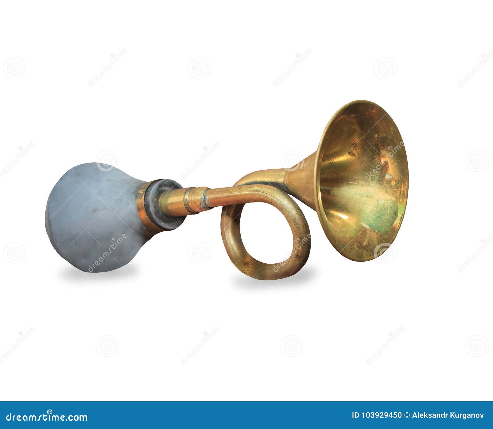 Autohupe Oder Hupe Lokalisiert Auf Weißem Hintergrund Stockfoto - Bild ...