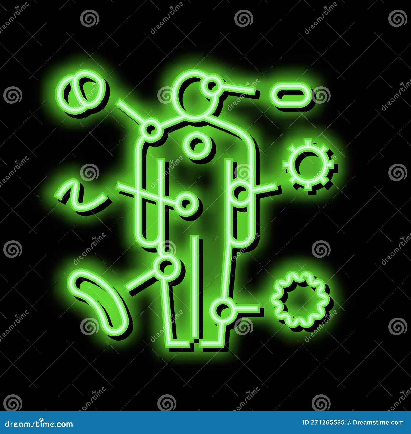 Autoimmune Disease Neon Glow Icon Illustration Stock Vector
