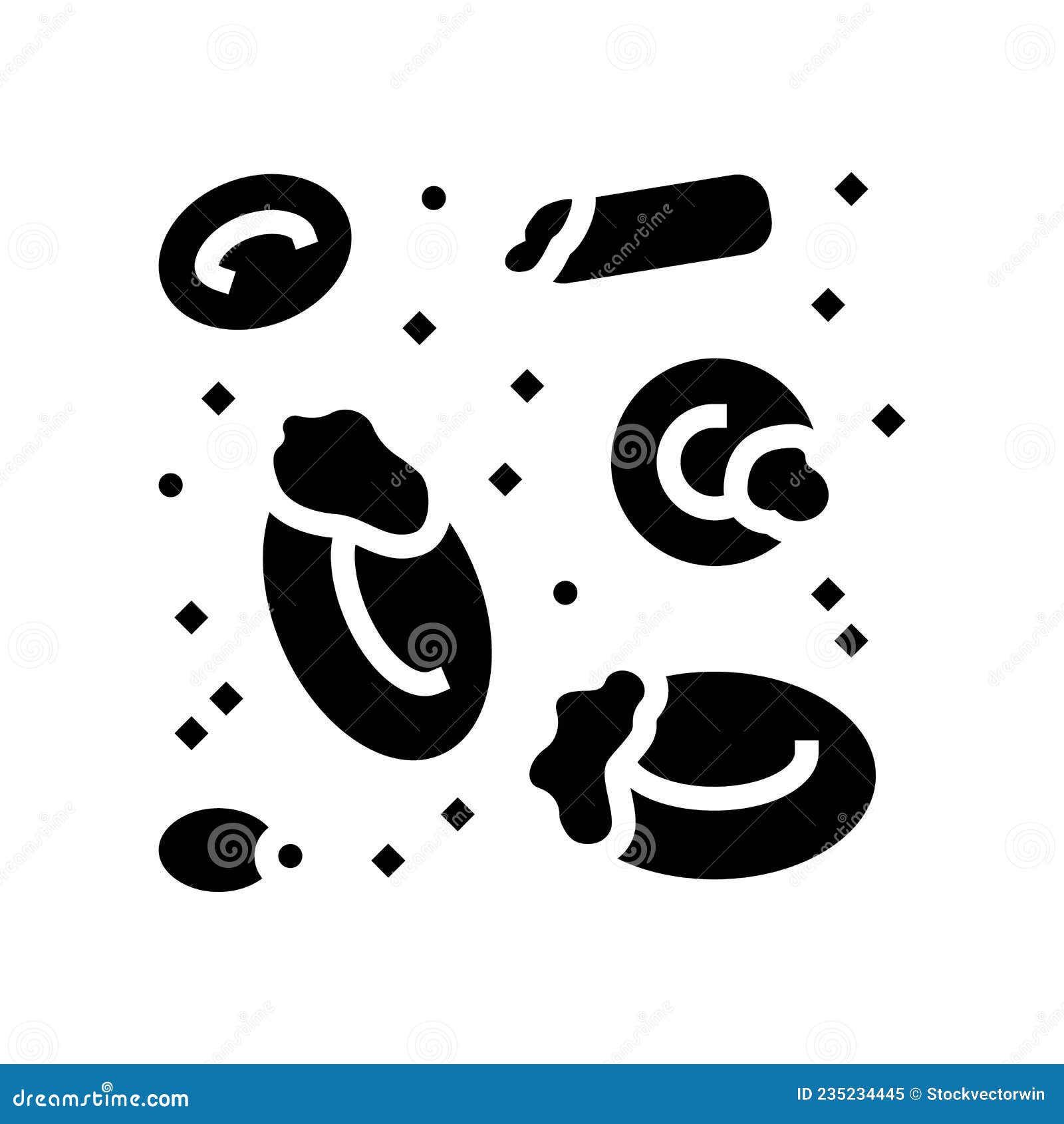 Autoimmune Hemolytic Anemia Ill Glyph Icon Vector Illustration Stock