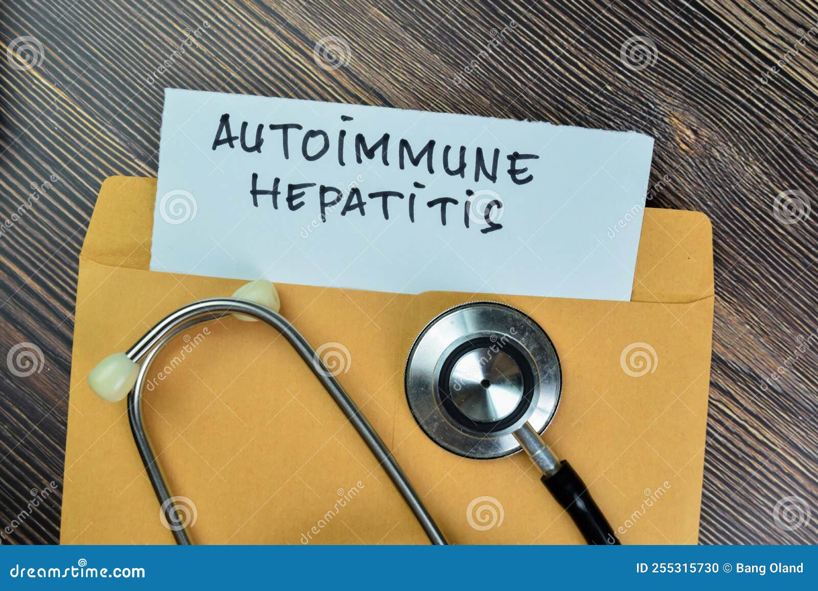 Autoimmune Hepatitis Text on Document with Stethoscope Above Brown ...