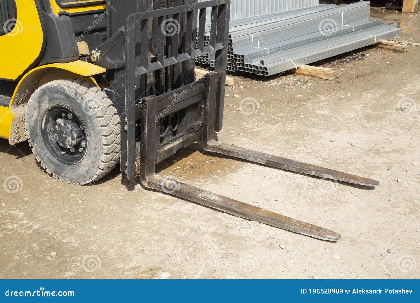 Autoloader. Loading Operations at the Warehouse of Construction ...