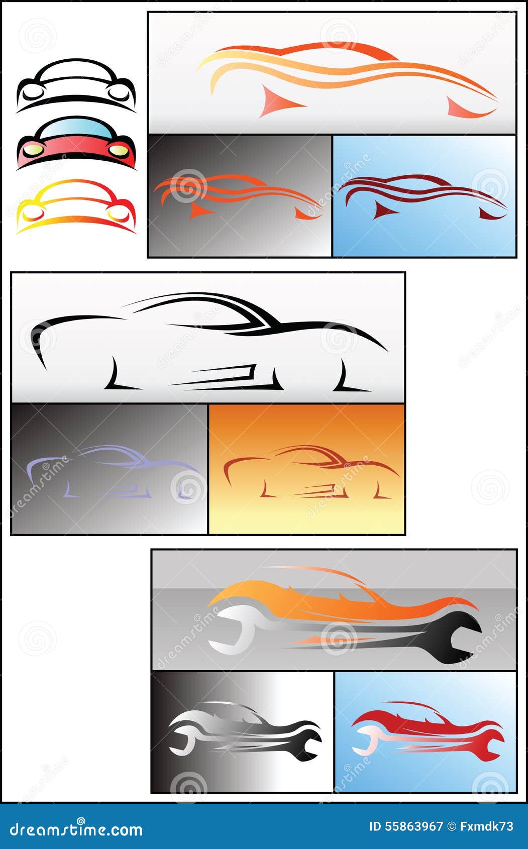 Autologo-Designsatz vektor abbildung. Illustration von reparatur - 55863967