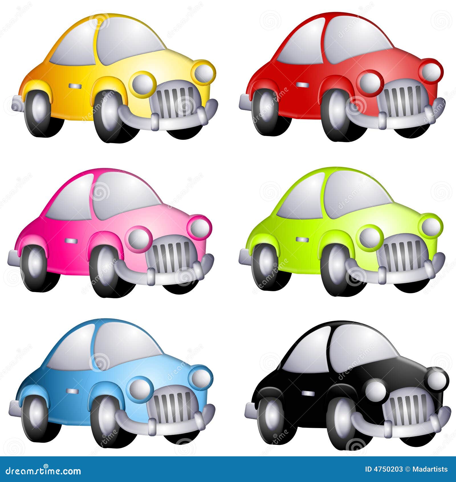 Automóveis Assorted Dos Desenhos Animados Ilustração Stock - Ilustração ...