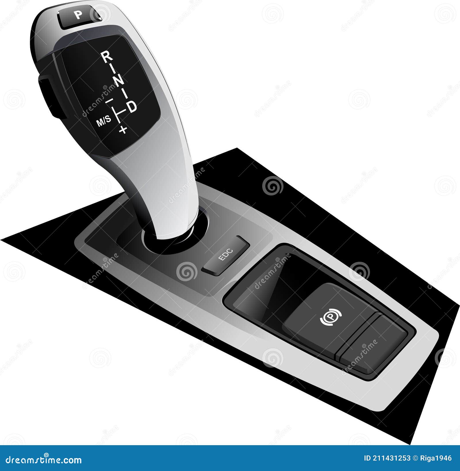 Automat Gearshift . Vector 3d Stock Vector - Illustration of gearstick ...