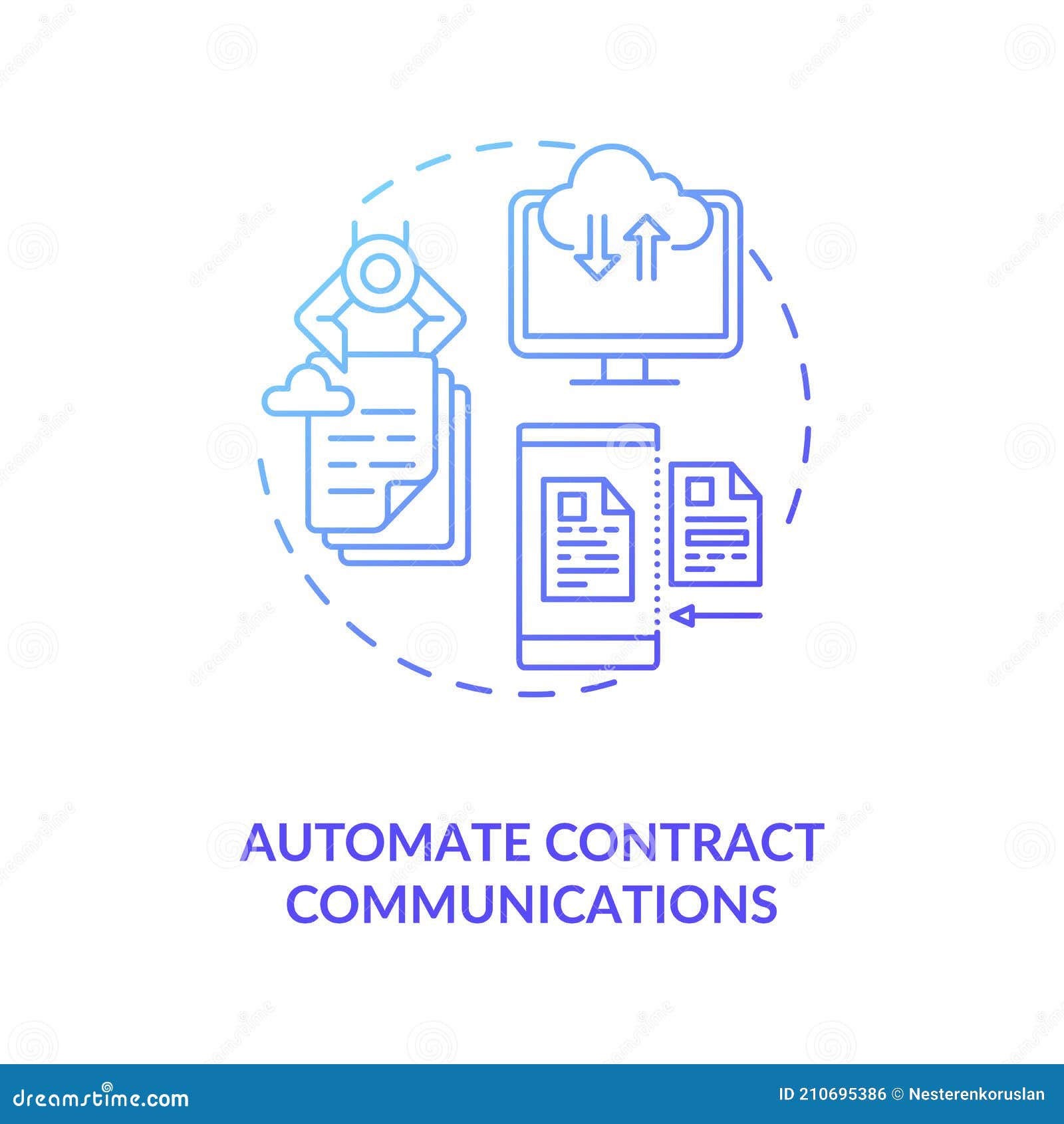 Automate Contract Communications Concept Icon Stock Vector ...