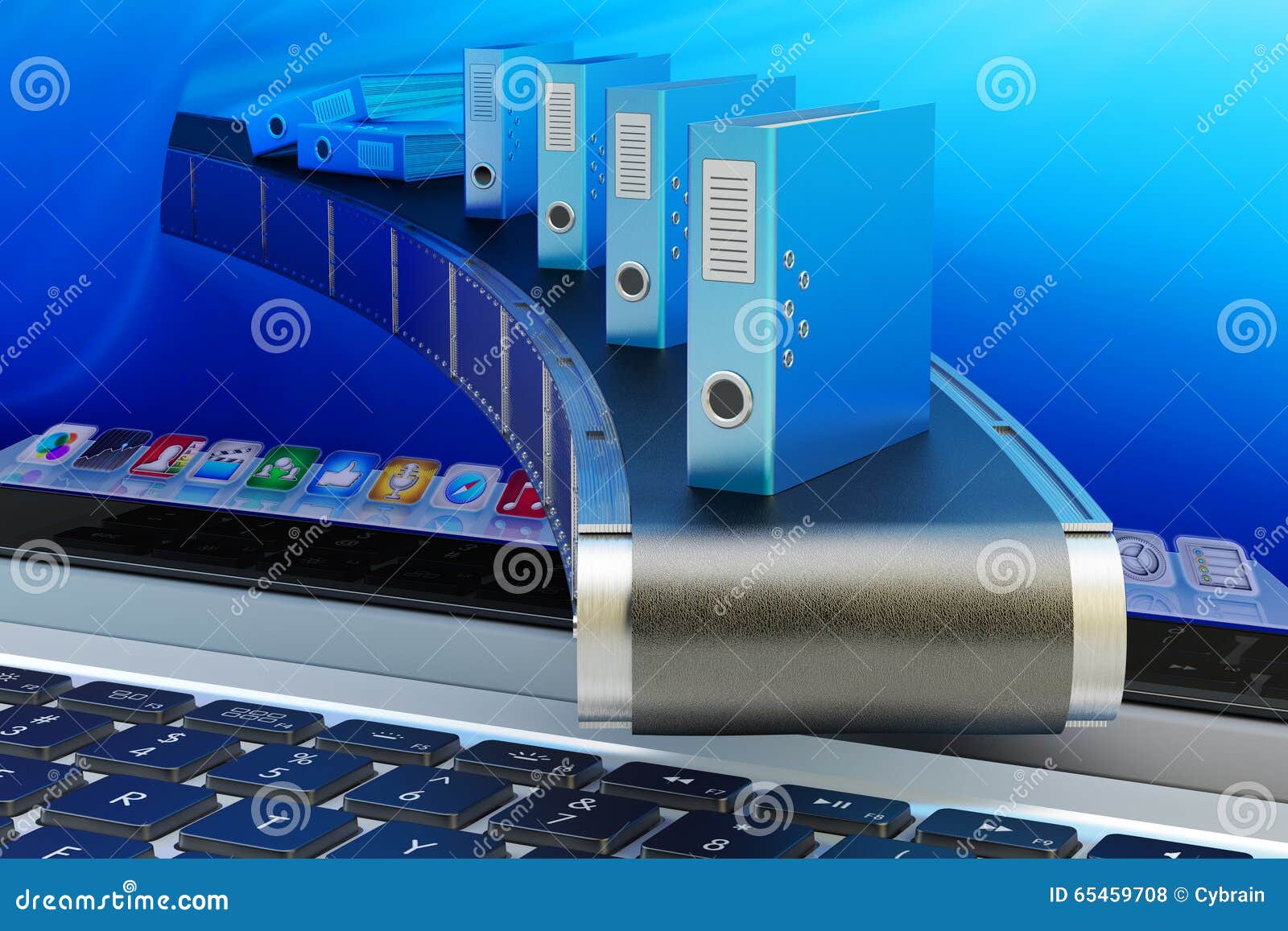 Automate Electronic Document Management System And Office Workflow Process Concept Stock