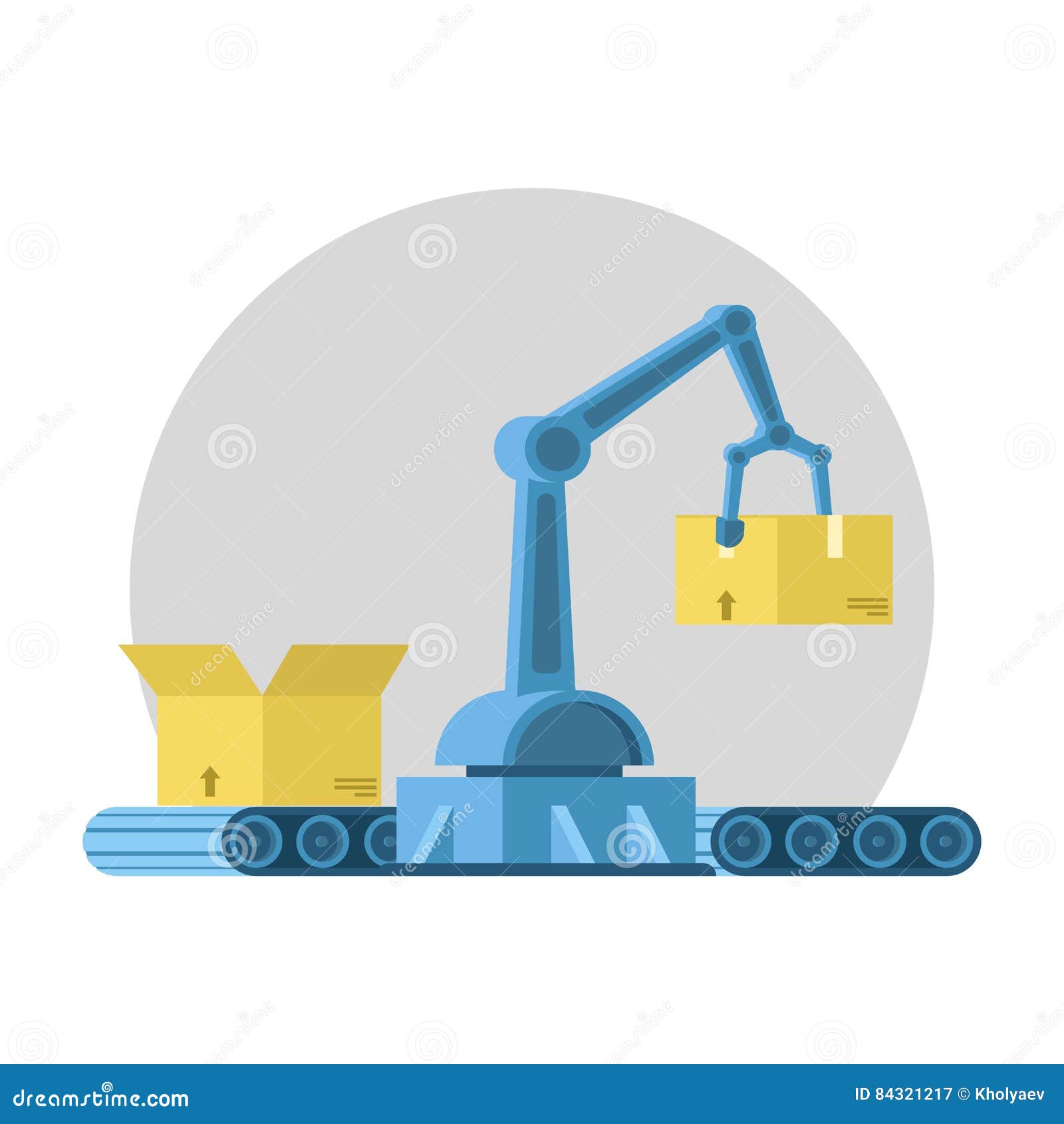 Automated Assembly Line With Conveyor Cartoon Vector | CartoonDealer ... Automated Assembly Line With Conveyor Cartoon Vector | CartoonDealer ...