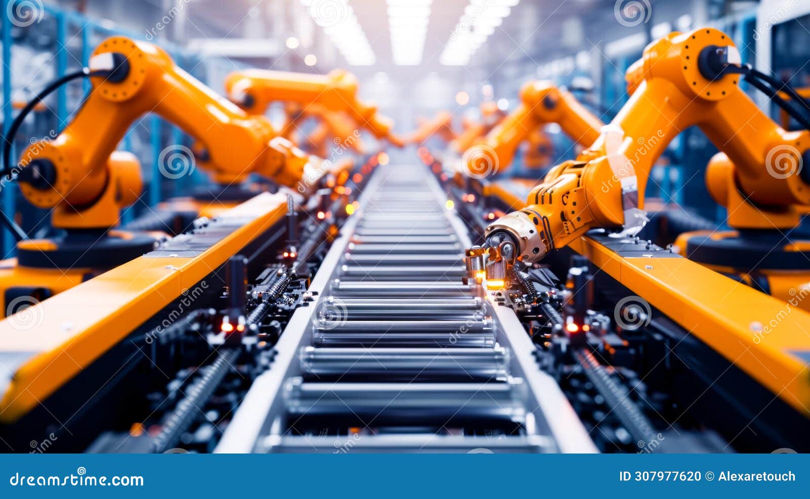 Automated Assembly Line Robotics Stock Photo - Image of industrial ...