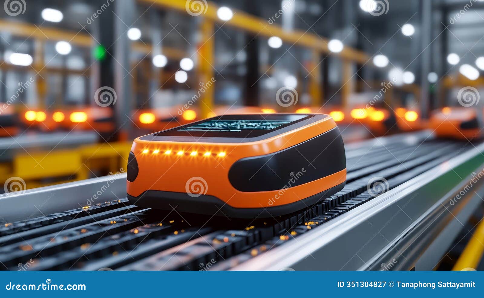 Robotic Arm Scanning Document With Sensor, Automation Technology Icon ...