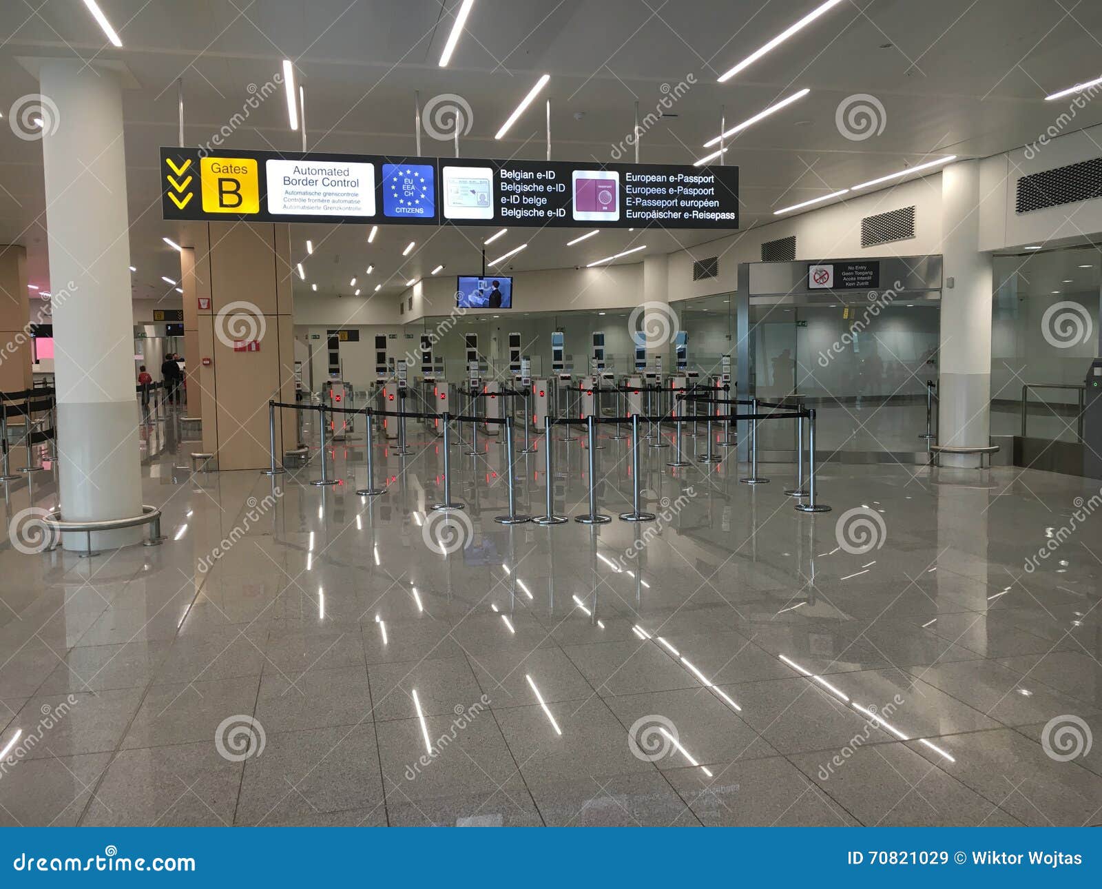 Automated Border Check at the Brussels Airport Editorial Stock Image ...