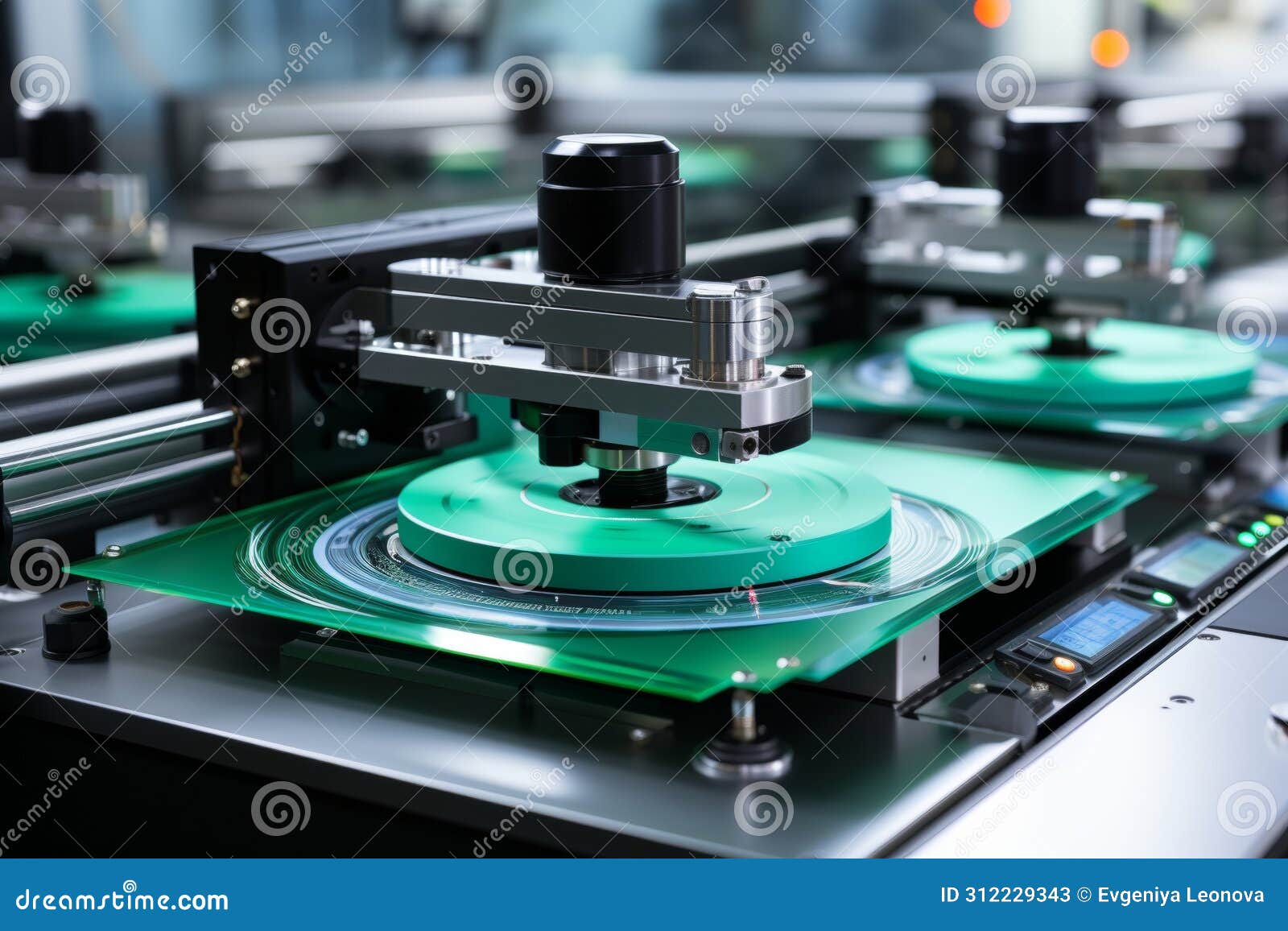Automated Chip Mounter Working in Printed Circuit Board Workshop with ...