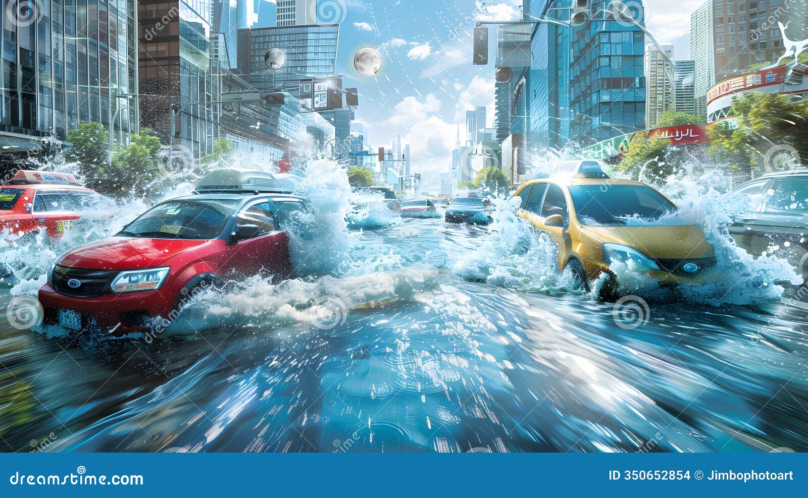 Automated Climate Mitigation Systems Cities Stock Illustration ...