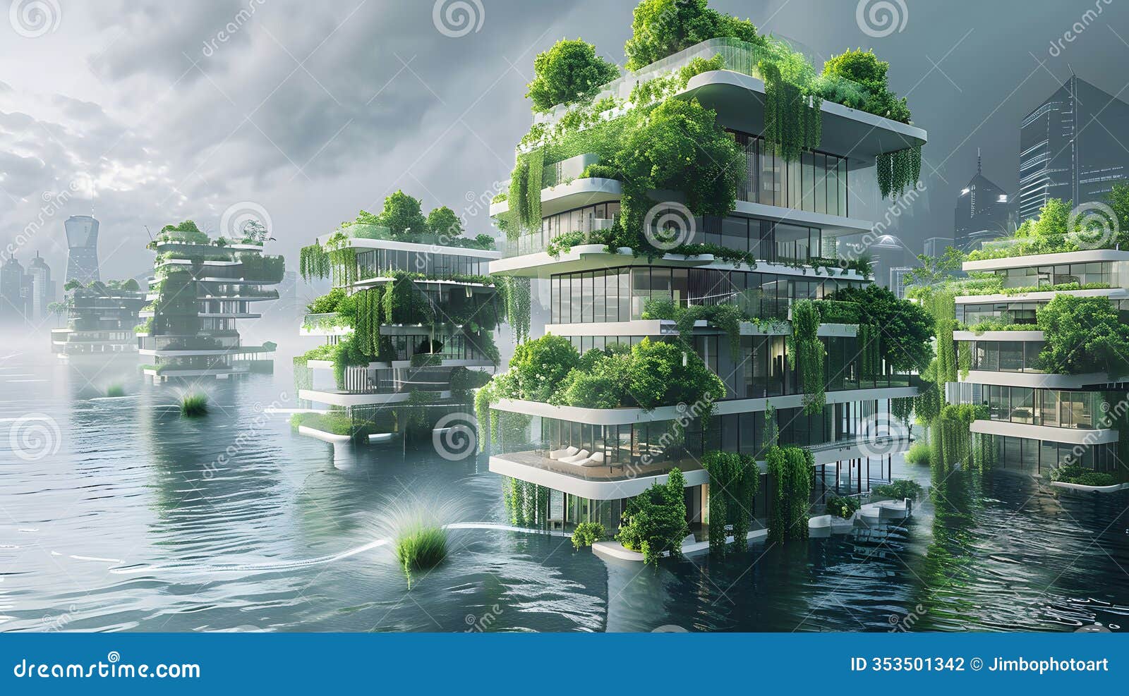 Automated Climate Mitigation Systems Cities Equipped. Stock ...