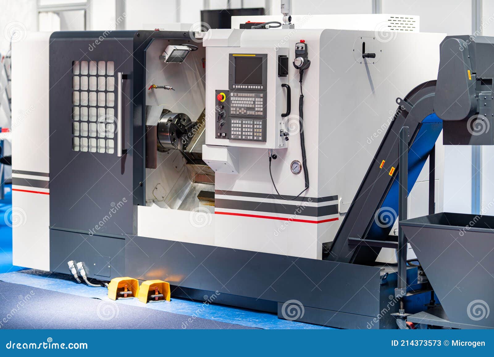 Automated CNC Machine in a Metal Processing Plant Stock Image - Image ...