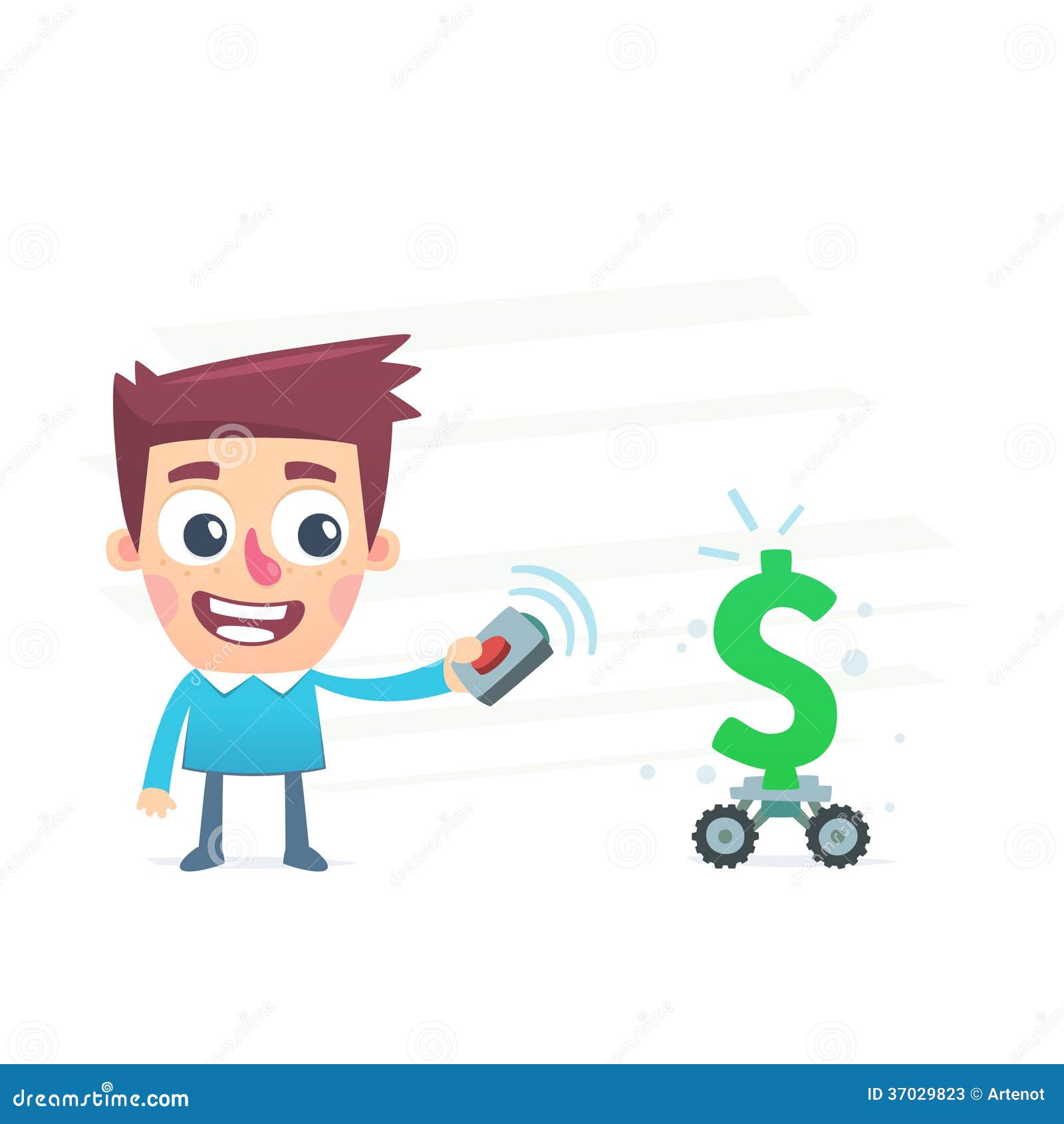 Automated Control of the Money Stock Vector - Illustration of device ...