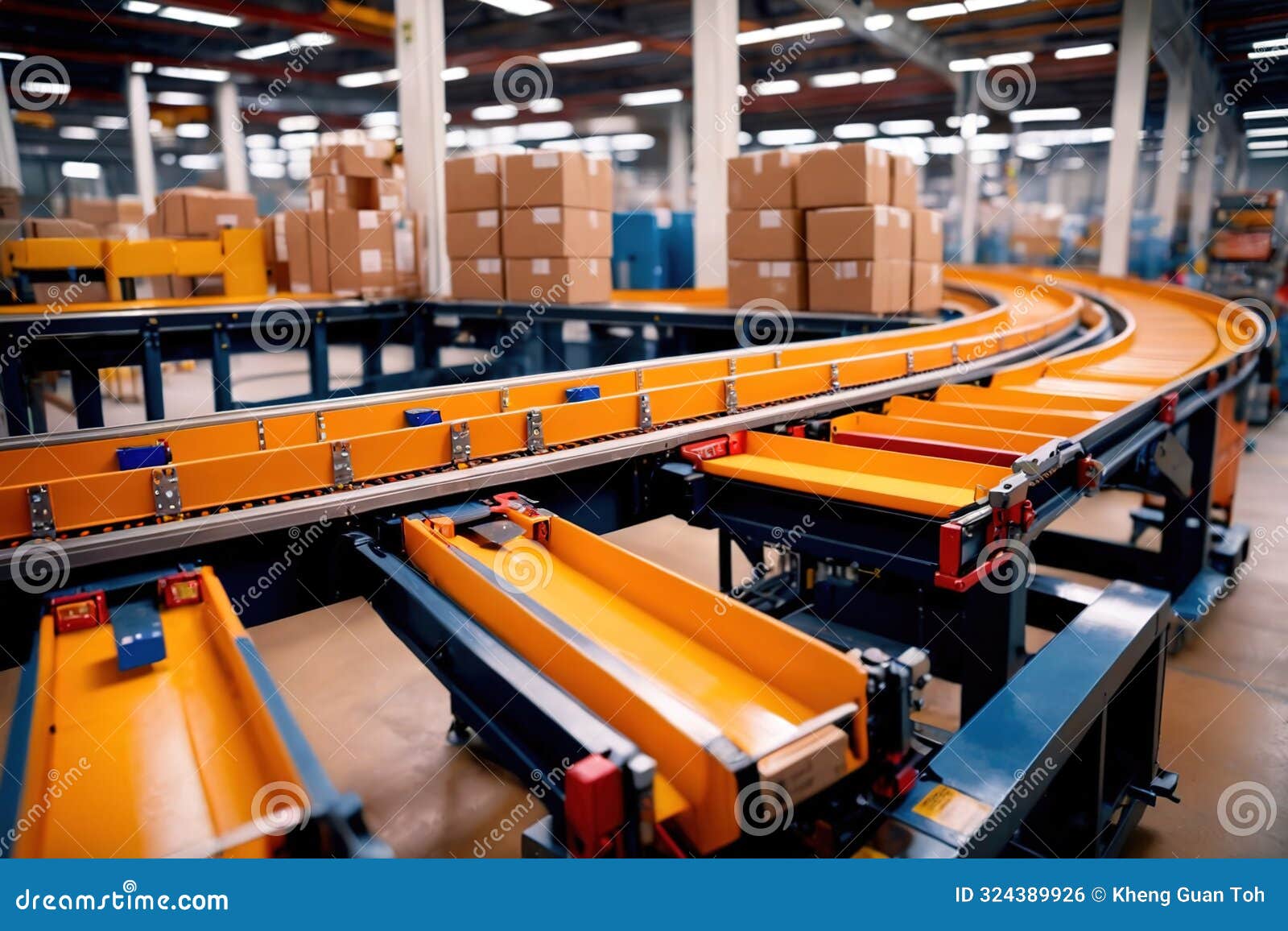 Automated Conveyor Belt Sorting Mechanism in a Logistics Center ...