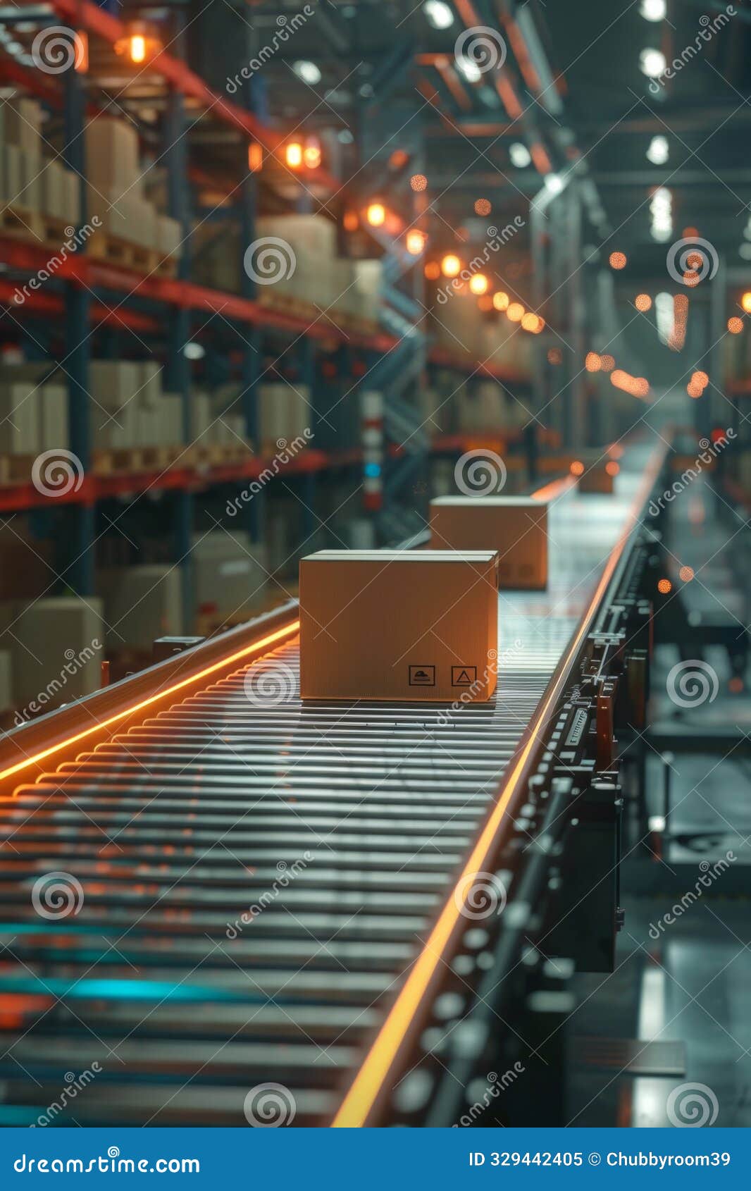 Automated Conveyor System Scanning Boxes with Digital Precision in ...