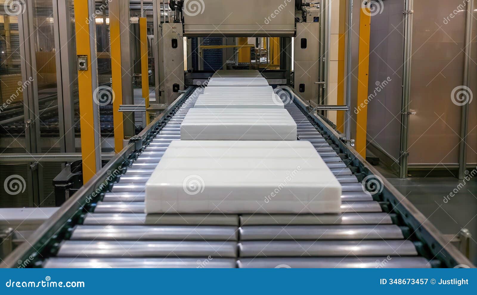 An Automated Conveyor System Transporting Reusable Packaging Materials ...