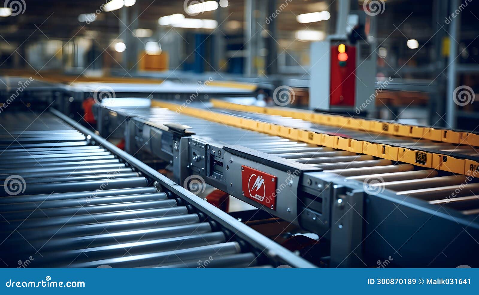 Automated Conveyor Systems Transporting Packages Swiftly Stock ...