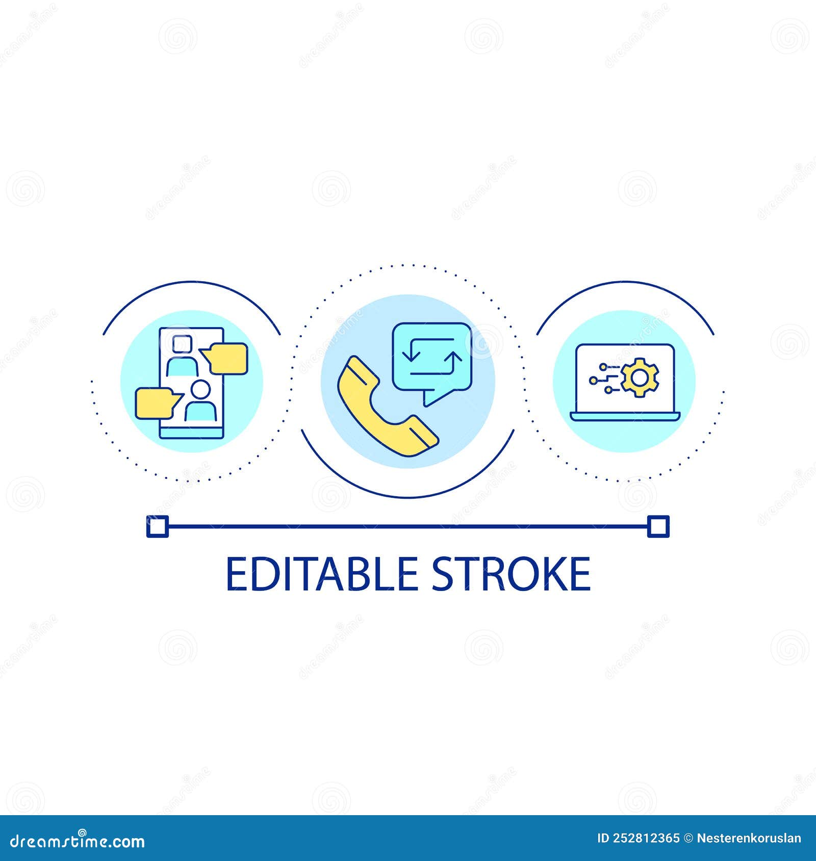 Automated Customer Support Loop Concept Icon Stock Vector ...