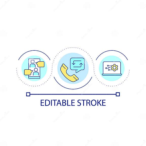Automated Customer Support Loop Concept Icon Stock Vector ...