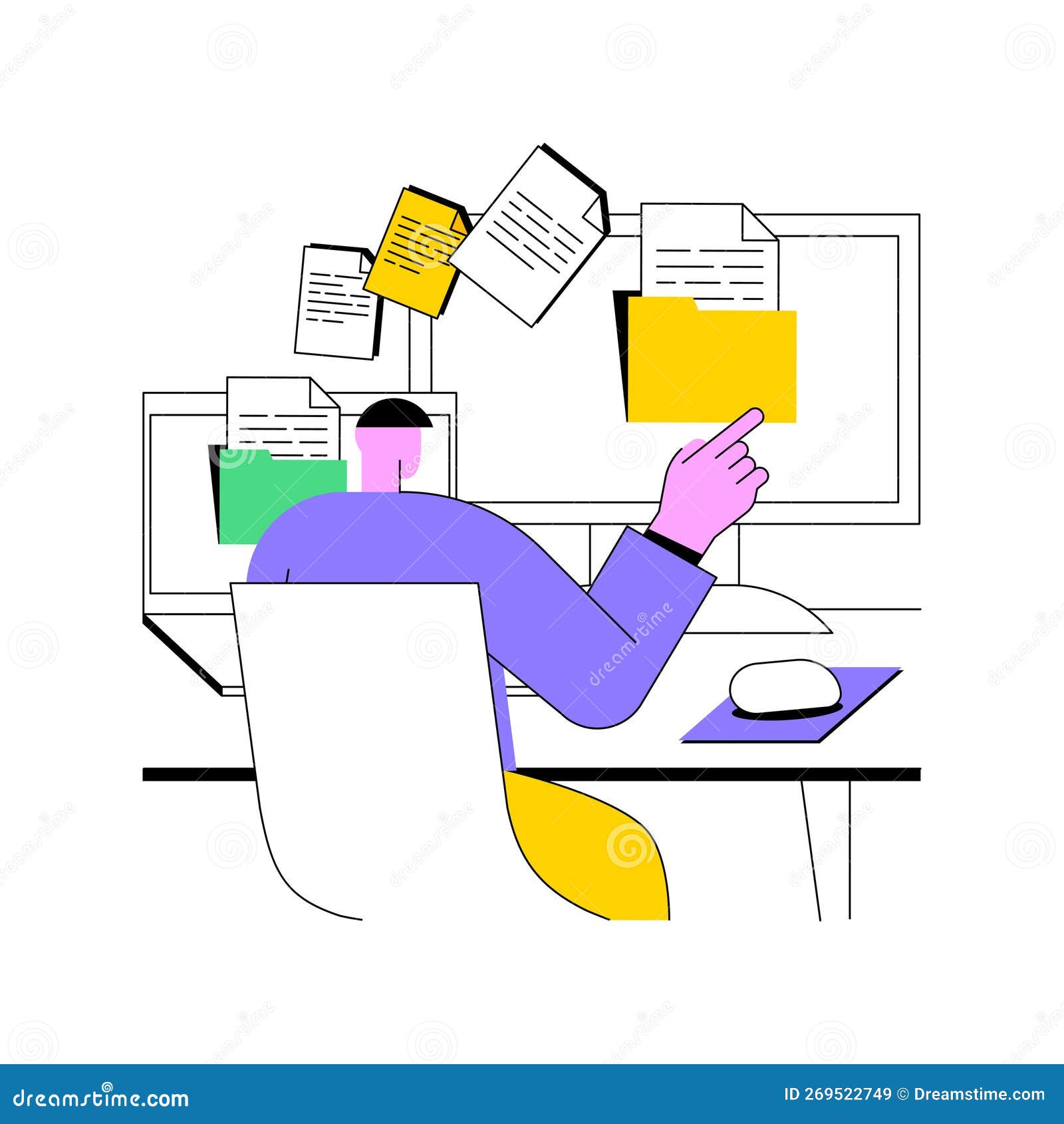 Automated Data Transfer Isolated Cartoon Vector Illustrations Stock