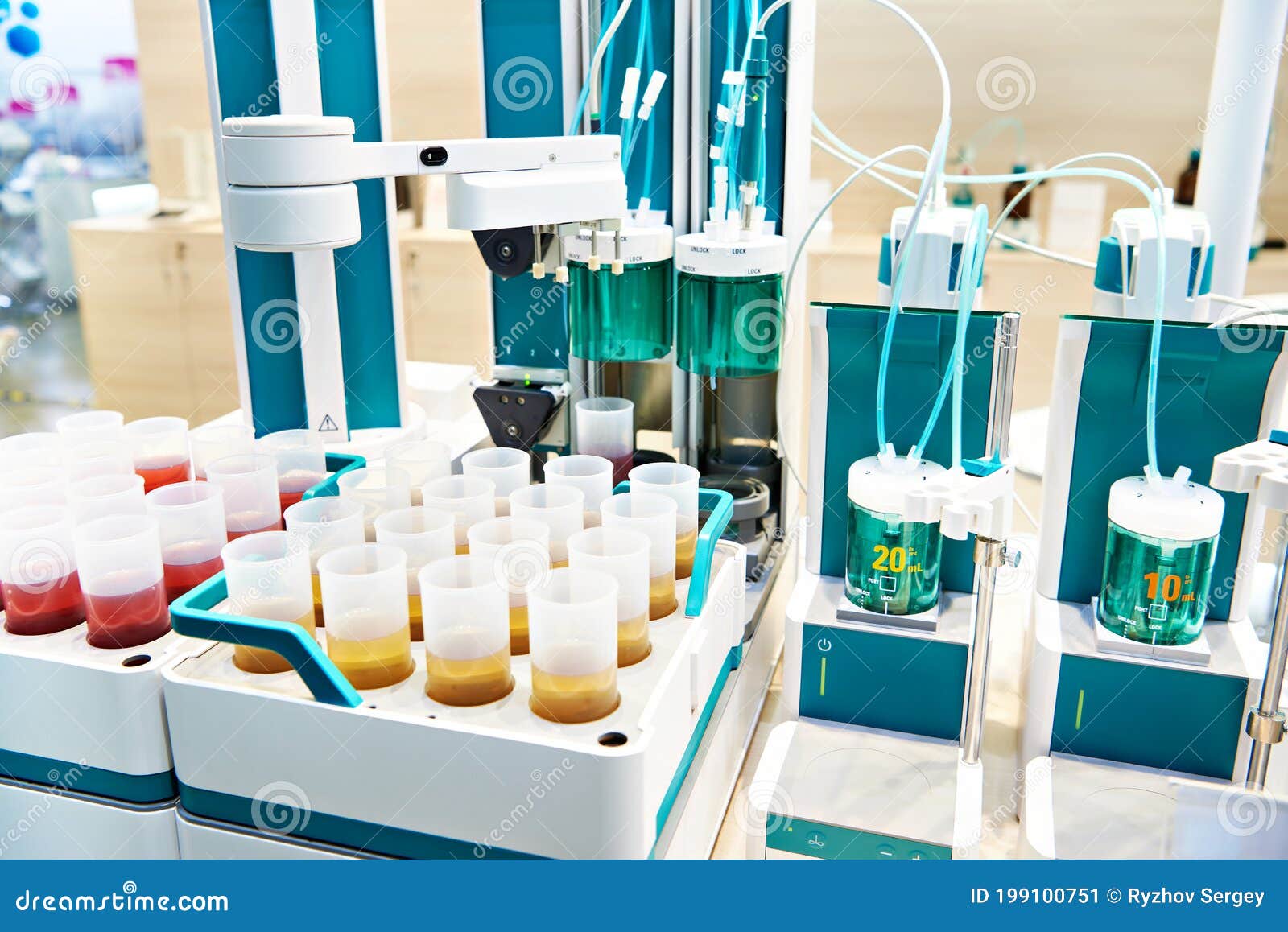 Automated Laboratory Titrator Stock Image - Image of microbiology ...