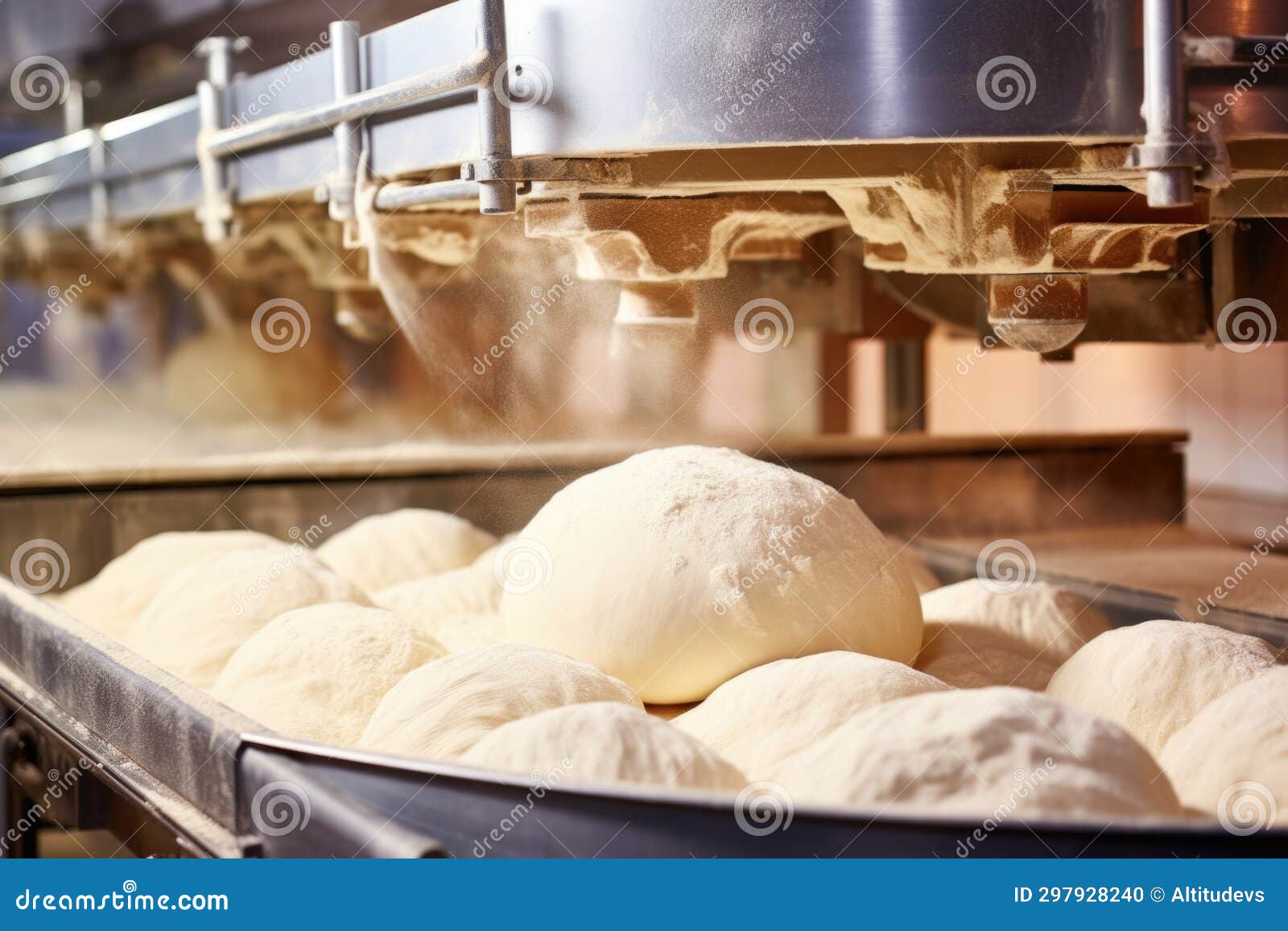 Automated Dough Machine in Action Stock Photo - Image of precision ...