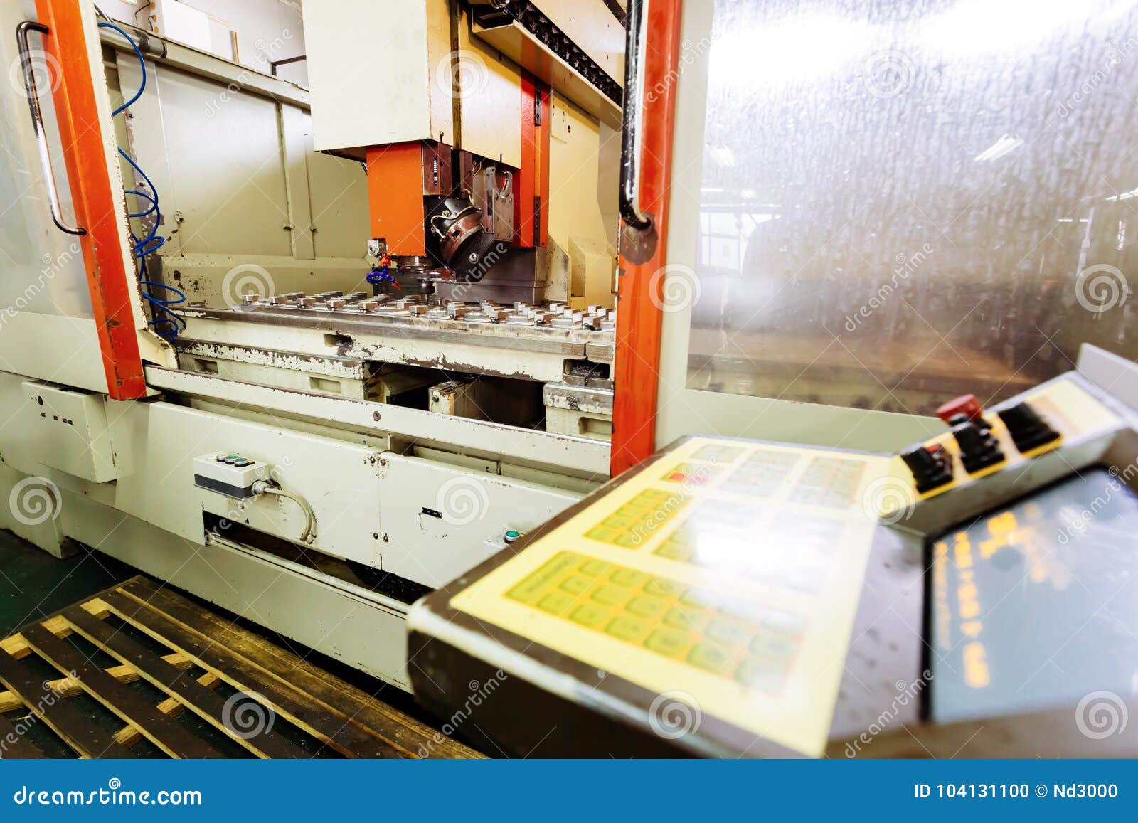 Automated Drilling Machines Stock Photo - Image of engineering, iron ...