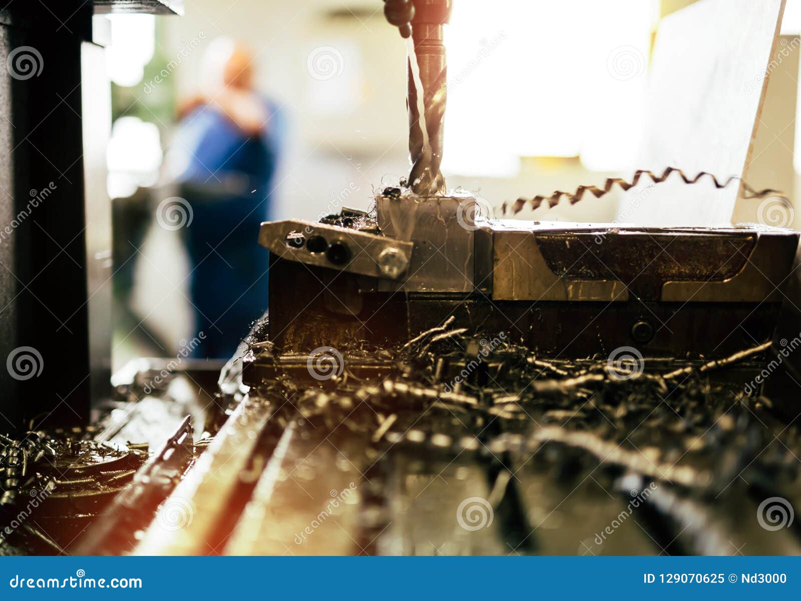 Automated Drilling Machines Stock Image - Image of plant, lathe: 129070625