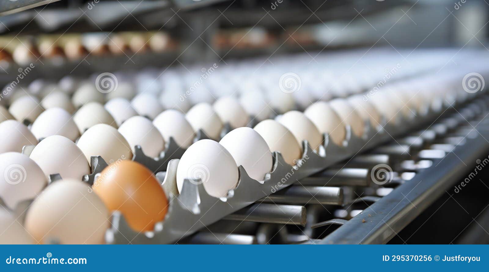 Automated Egg Processing in Modern Factory. Generative Ai Stock ...