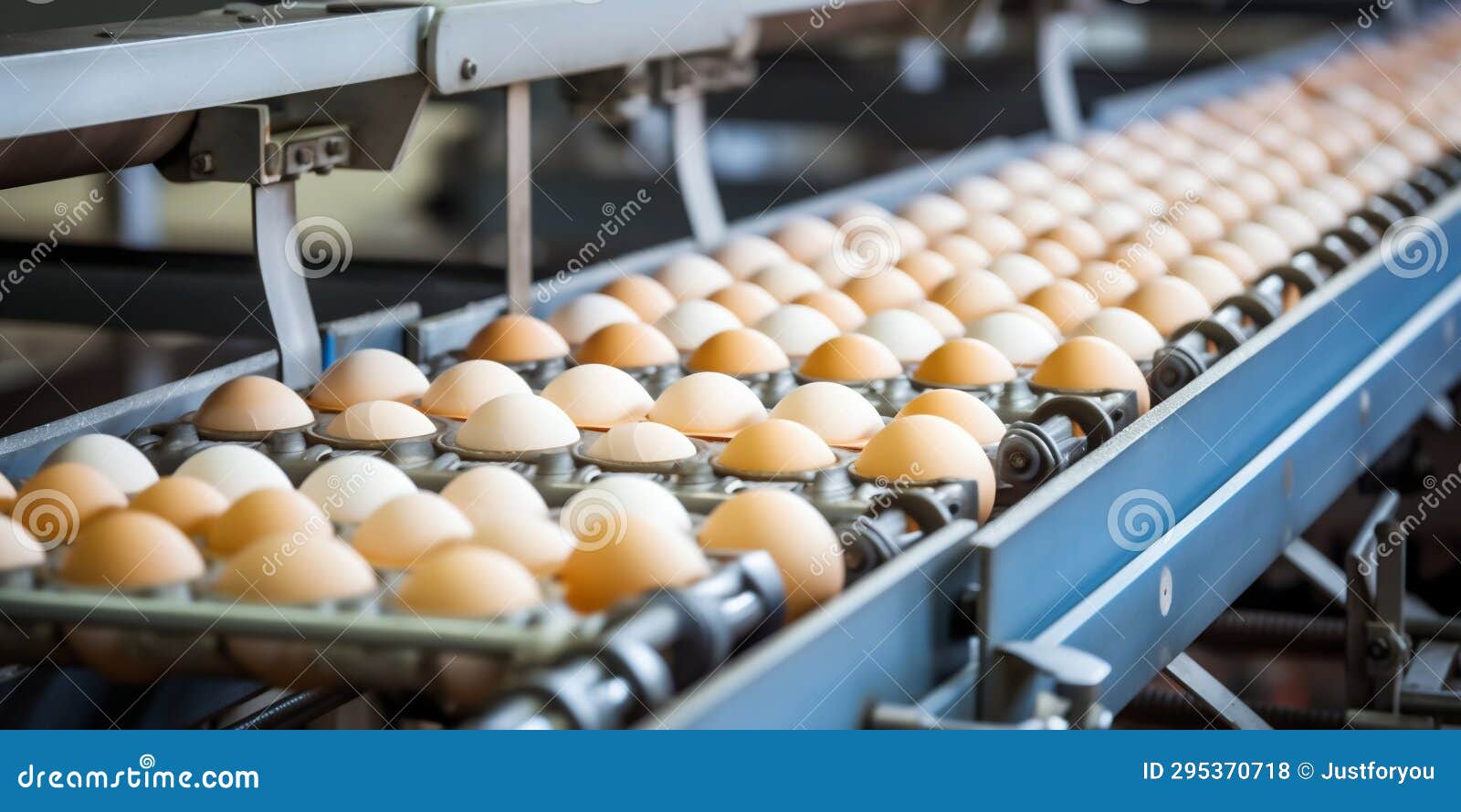 Automated Egg Processing in Modern Factory. Generative Ai Stock ...