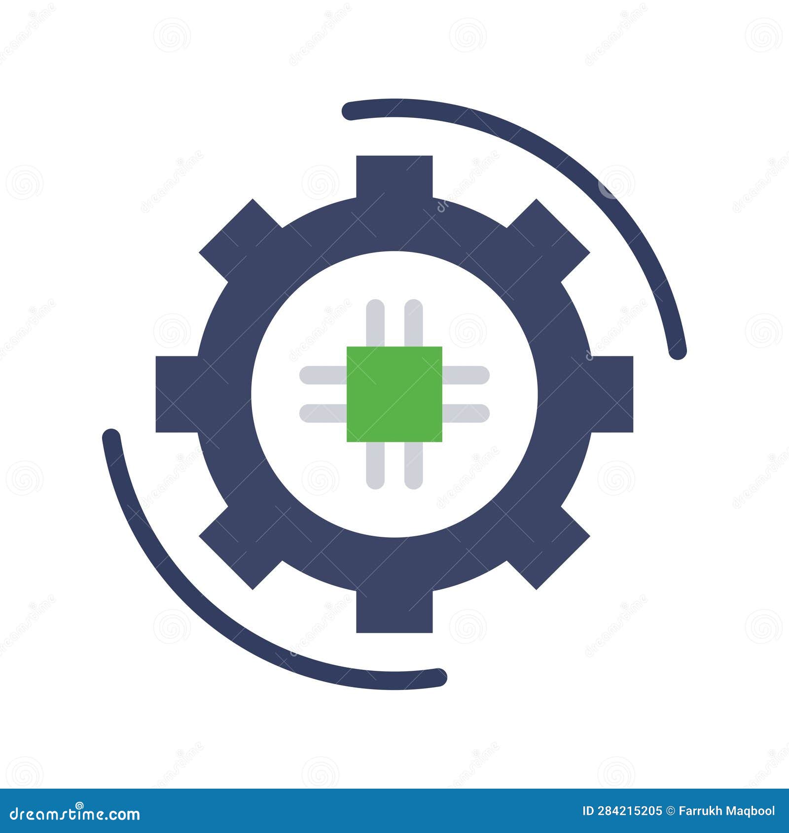 Automated Engineering Icon Image. Stock Illustration - Illustration of ...