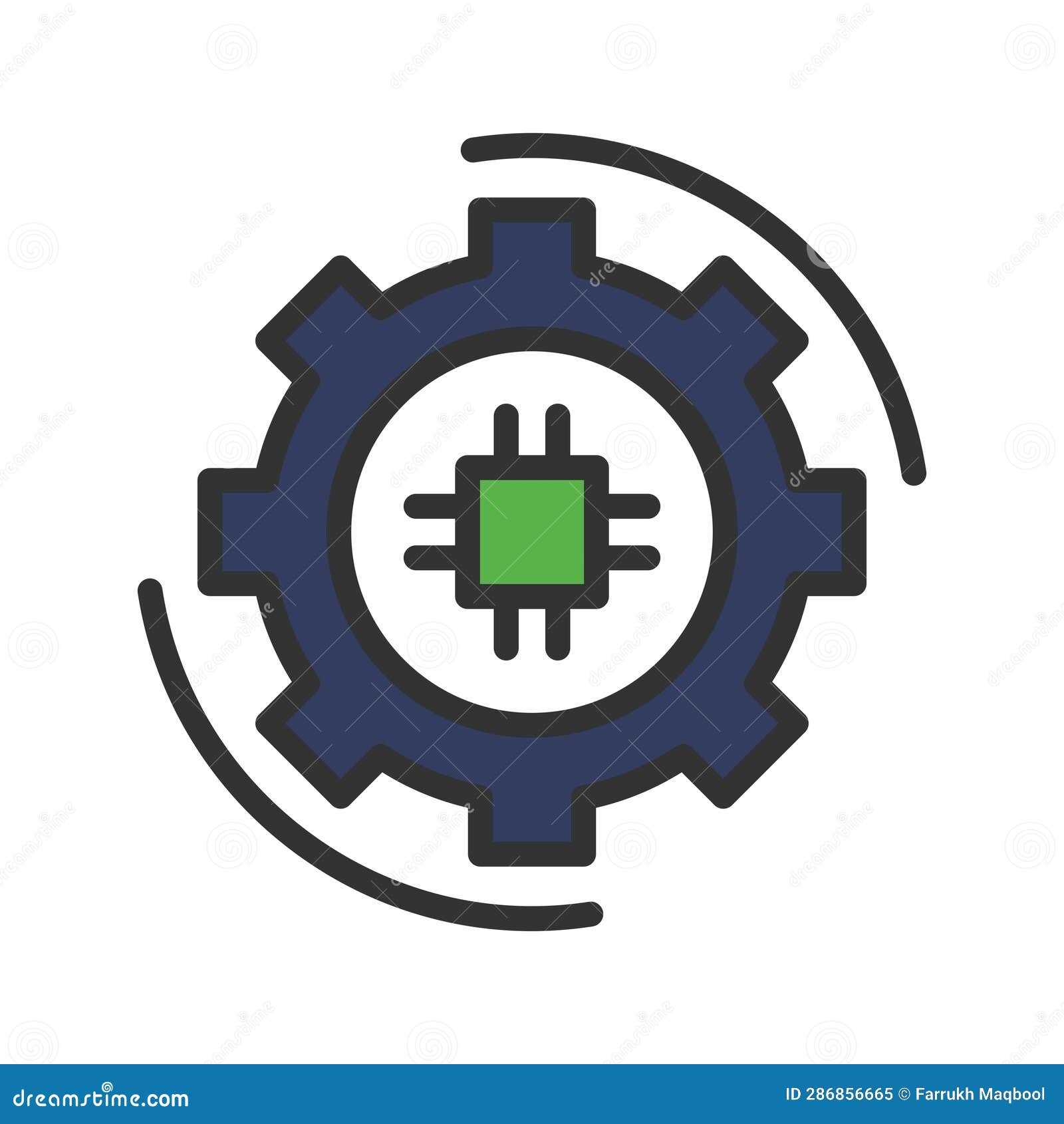 Automated Engineering Icon Image. Stock Vector - Illustration of ...