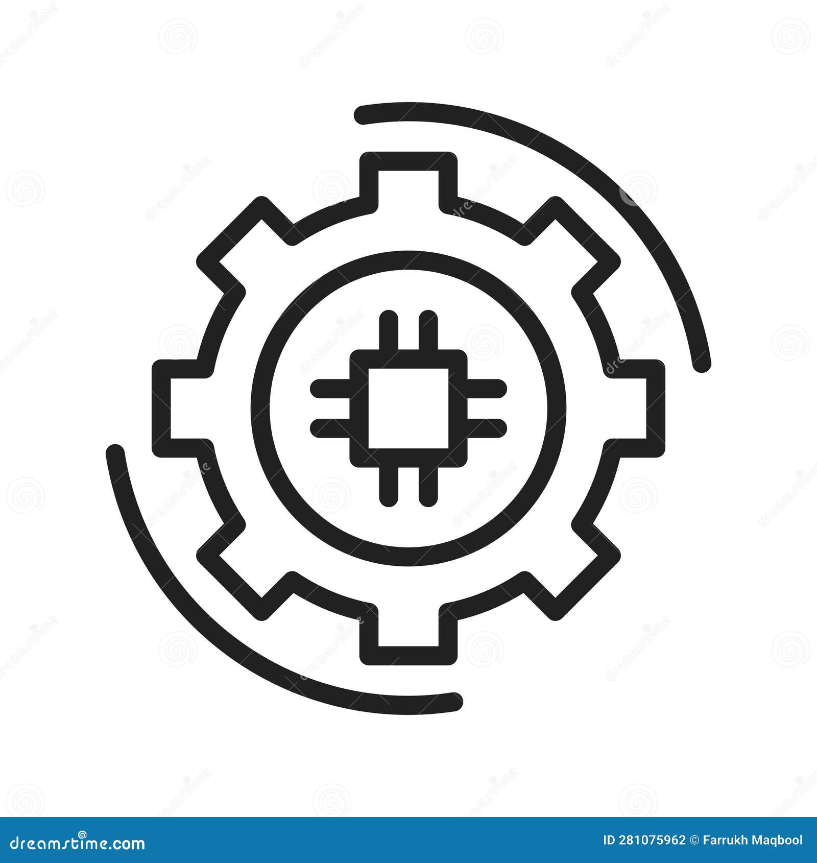Automated Engineering Icon Image. Stock Vector - Illustration of ...