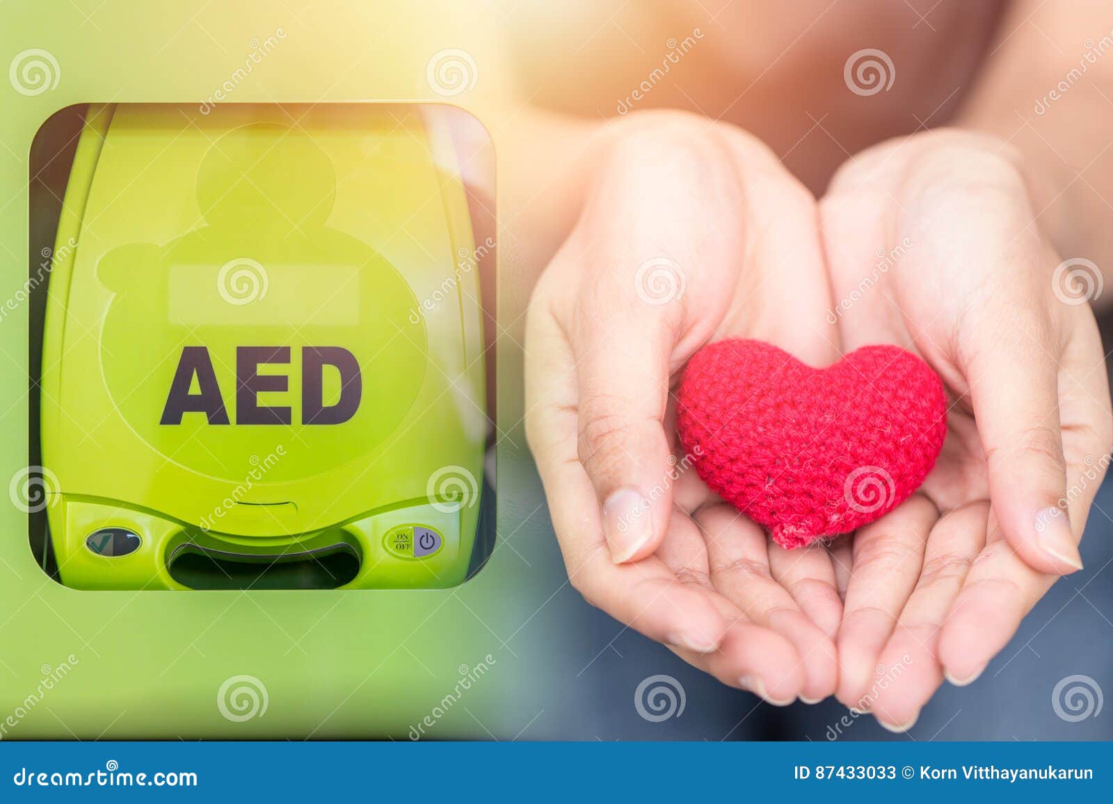 An Automated External Defibrillator AED Stock Image - Image of attack ...