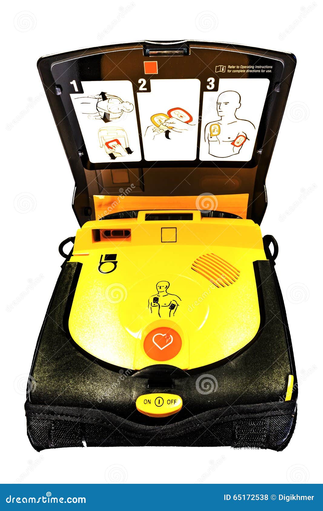 Automated External Defibrillator (AED) Sign In A Public Place Royalty ...